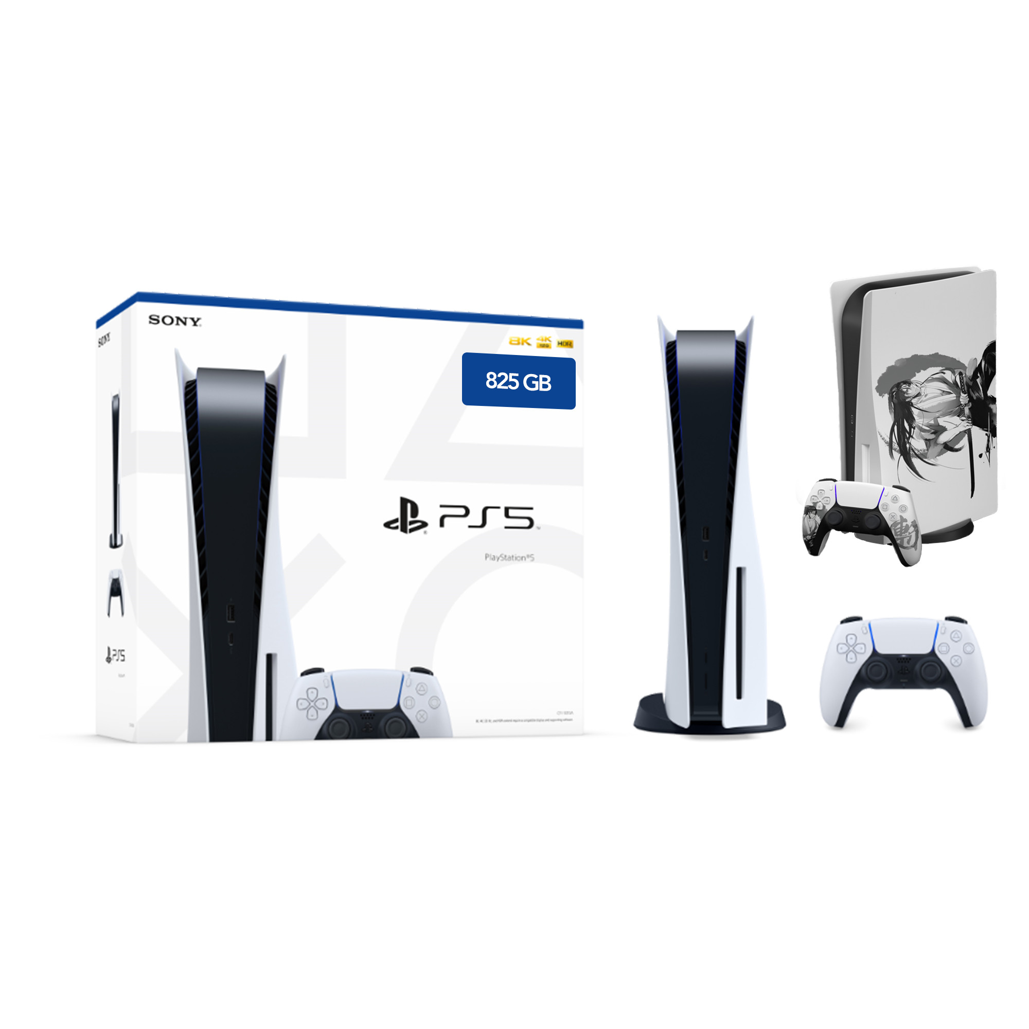 PlayStation 5 Disc 825GB SSD PS5 Gaming Console Mytrix Full Body Skin PlayStation 5 Disc 825GB SSD PS5 Gaming Console Mytrix Full Body Skin