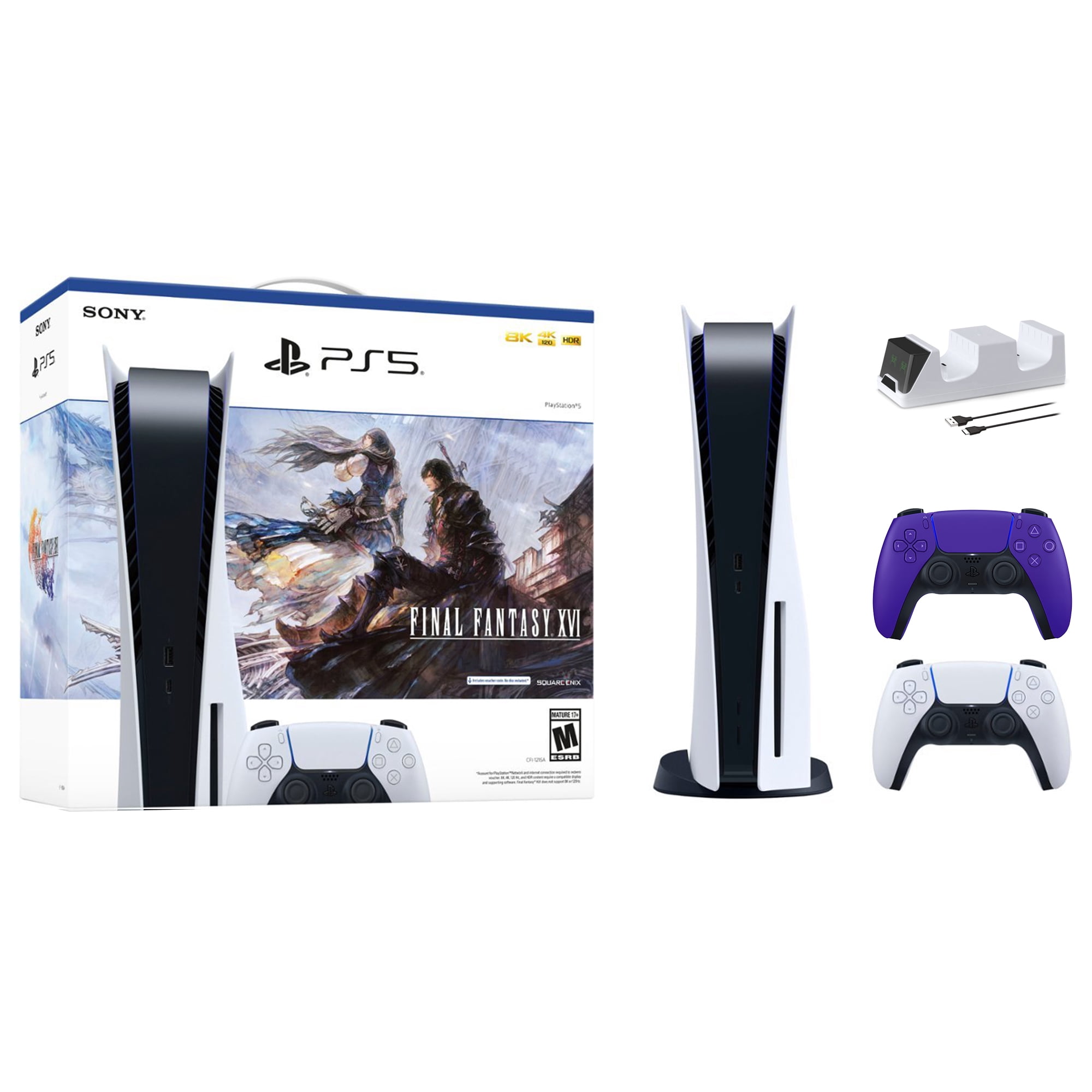 PlayStation 5 Disc Edition FINAL FANTASY XVI Bundle with Two ...