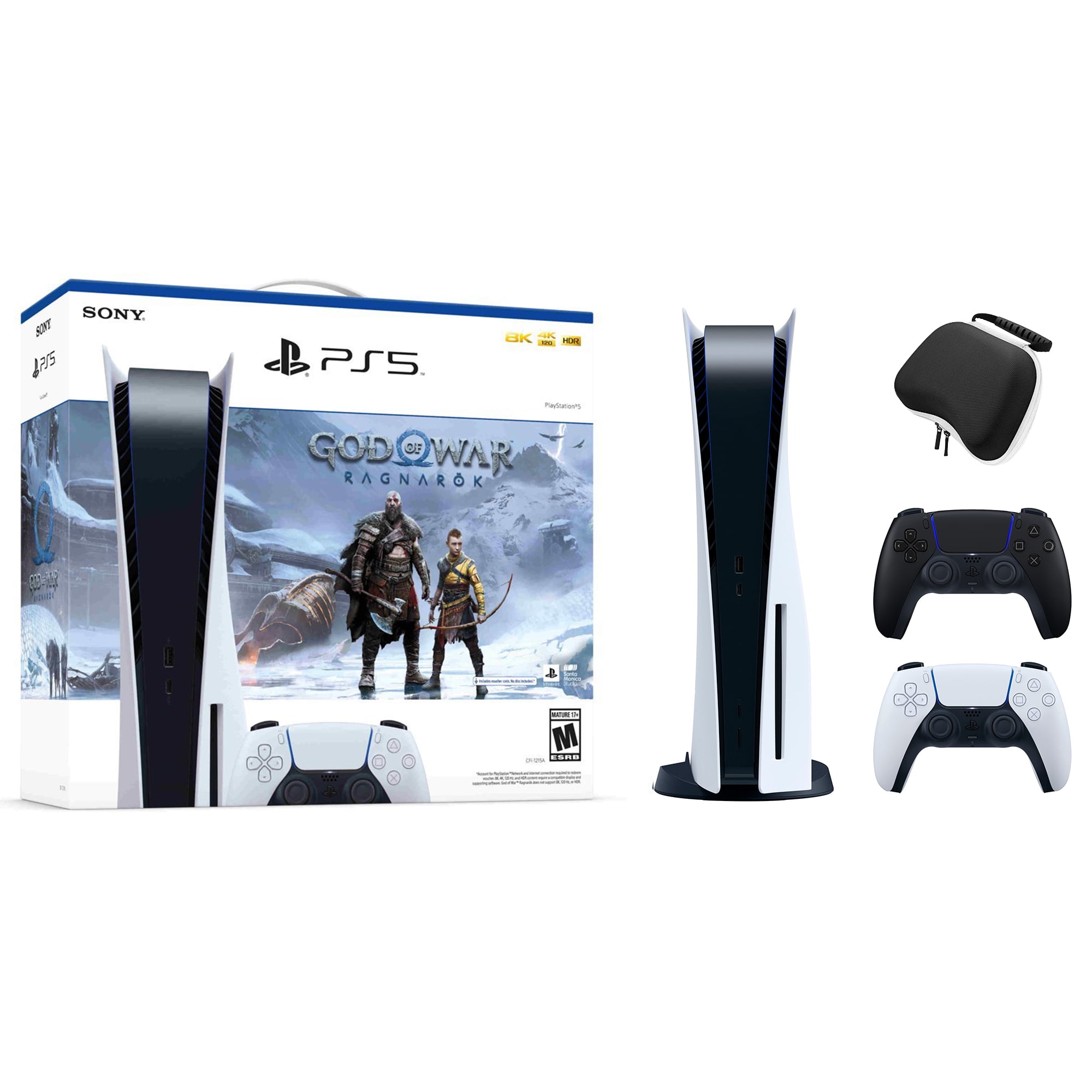 PlayStation 5 Disc Edition God of War Ragnarok Bundle with Two ...