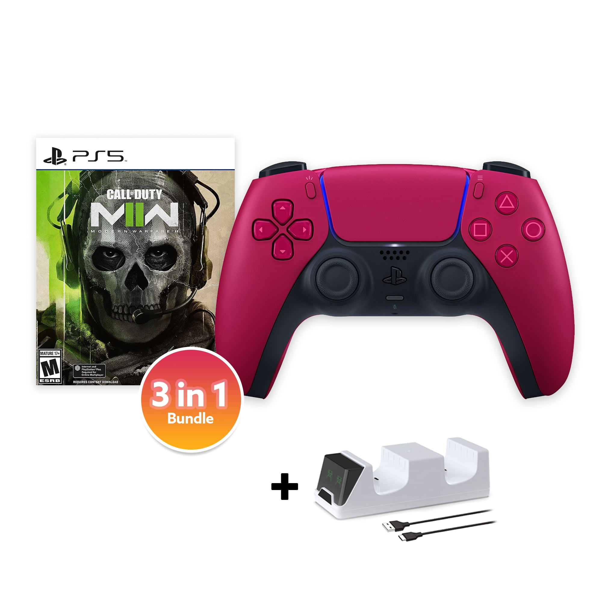 PlayStation 5 DualSense Controller Cosmic Red with Call of Duty Modern ...