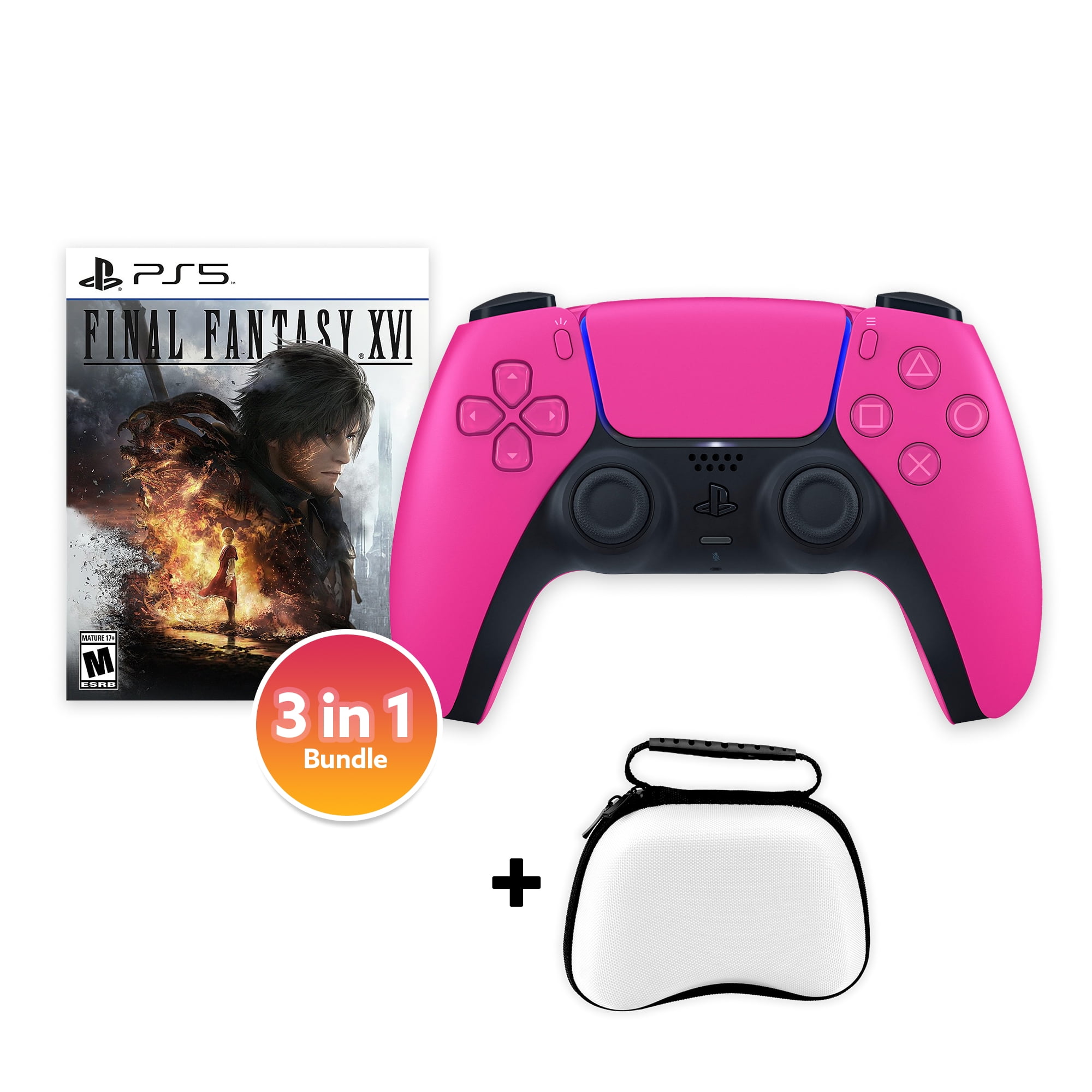 PlayStation 5 DualSense Controller Nova Pink with Final Fantasy XVI and ...