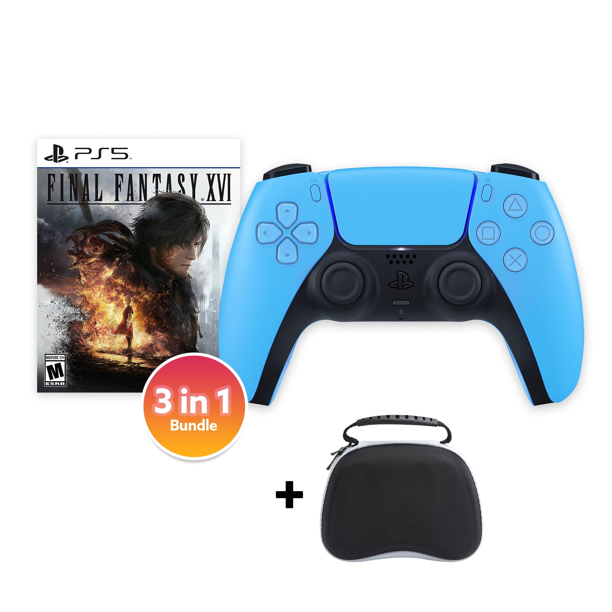 PlayStation 5 DualSense Controller Starlight Blue with Final Fantasy ...