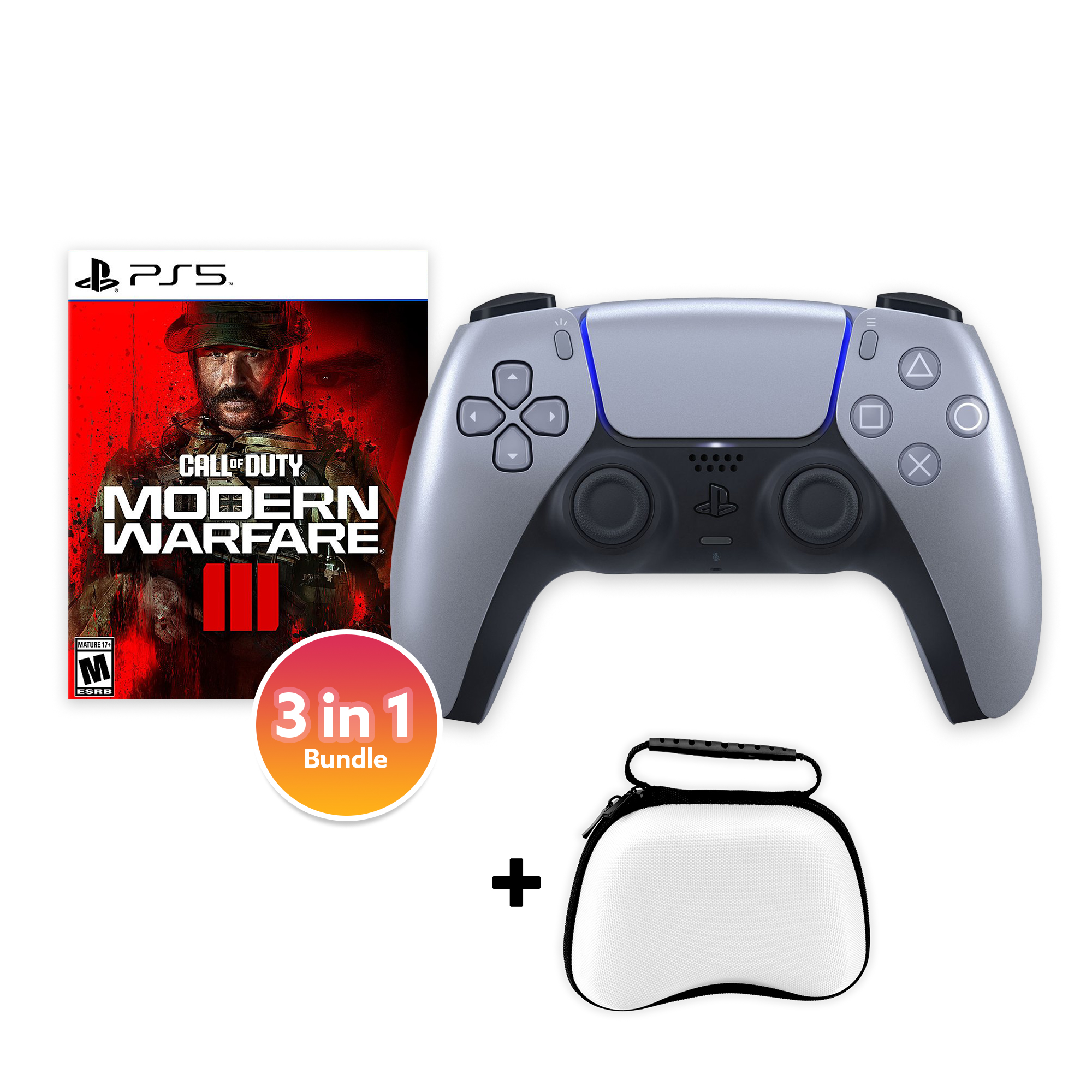 PlayStation 5 DualSense Controller Sterling Silver with Call of Duty ...