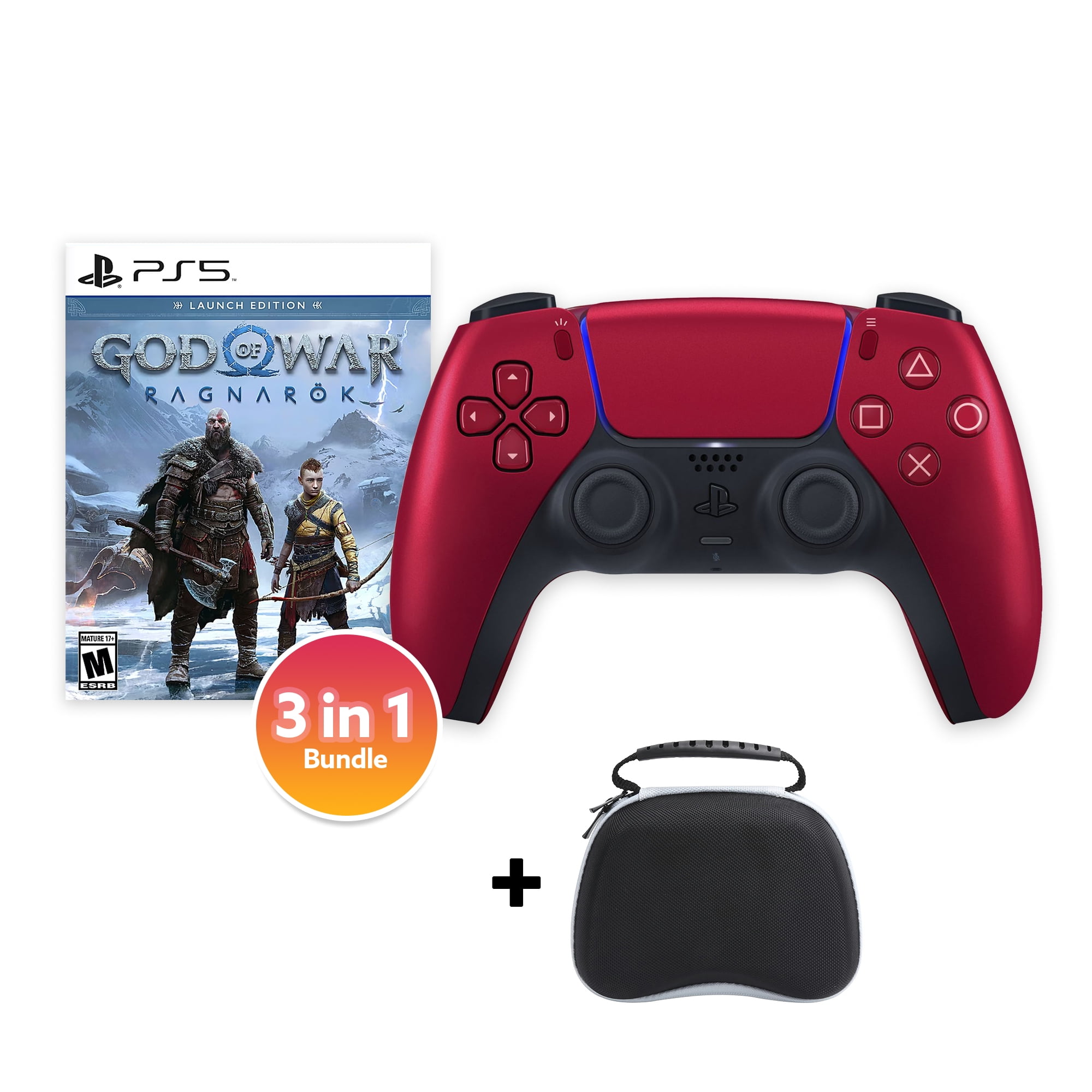 PlayStation 5 DualSense Controller Volcanic Red with God of War ...