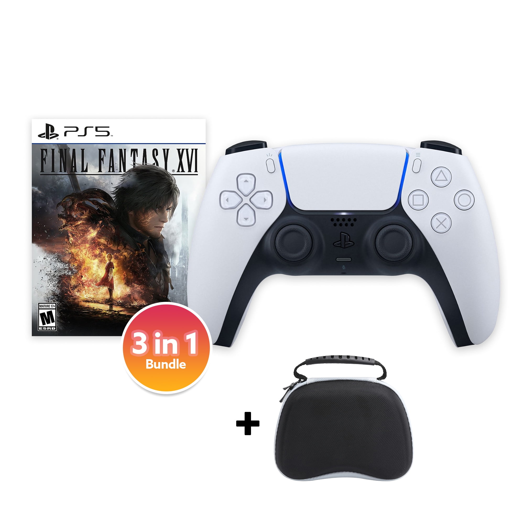 PlayStation 5 DualSense Controller White with Final Fantasy XVI and ...