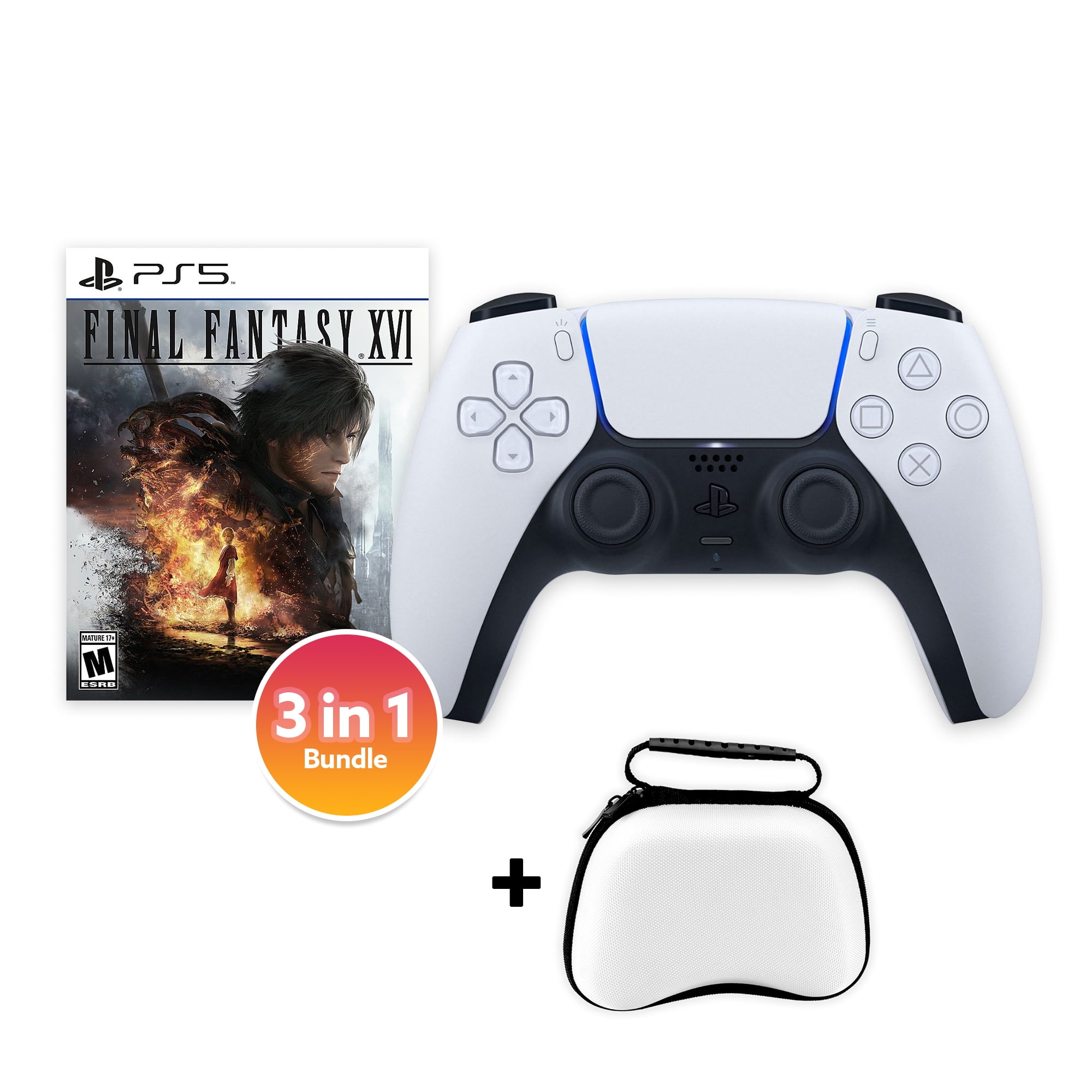 PlayStation 5 DualSense Controller White with Final Fantasy XVI and ...