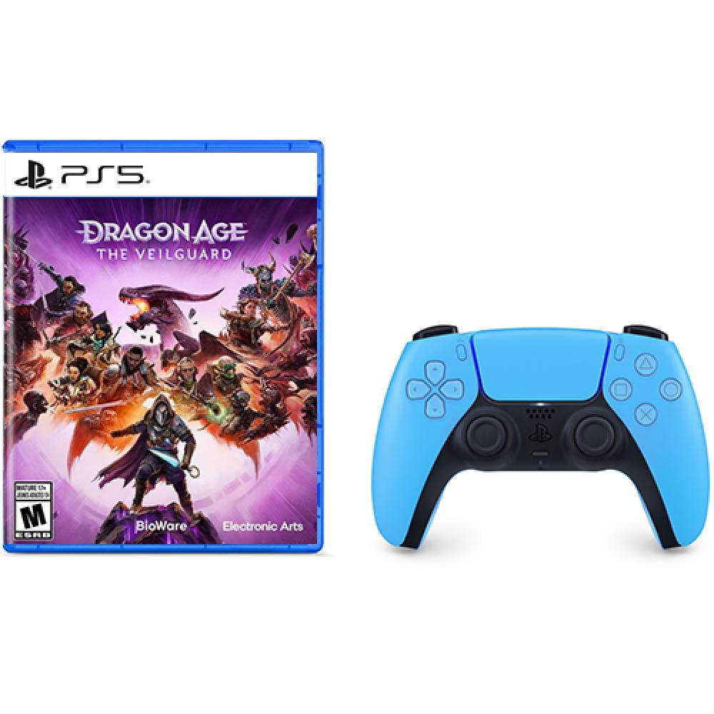 PlayStation 5 DualSense Wireless Controller Starlight Blue + Dragon Age ...
