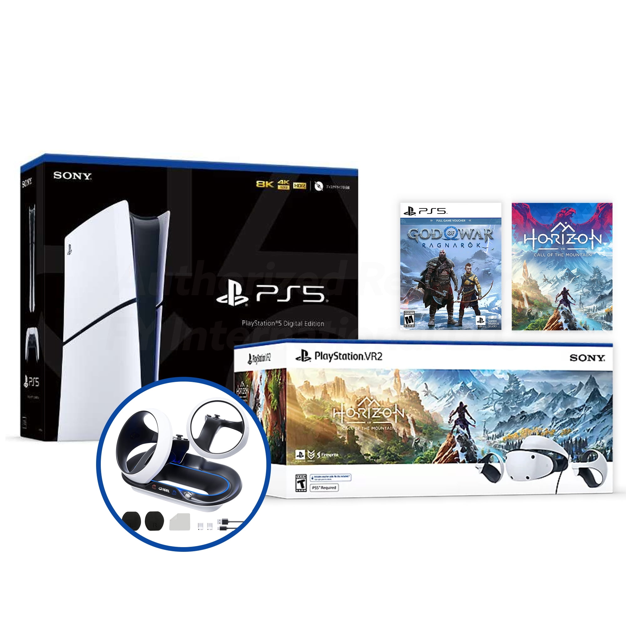 PlayStation 5 God of War Ragnarok & PSVR2 Horizon Call of the Mountain Deluxe Combo, VR2 Headset ...