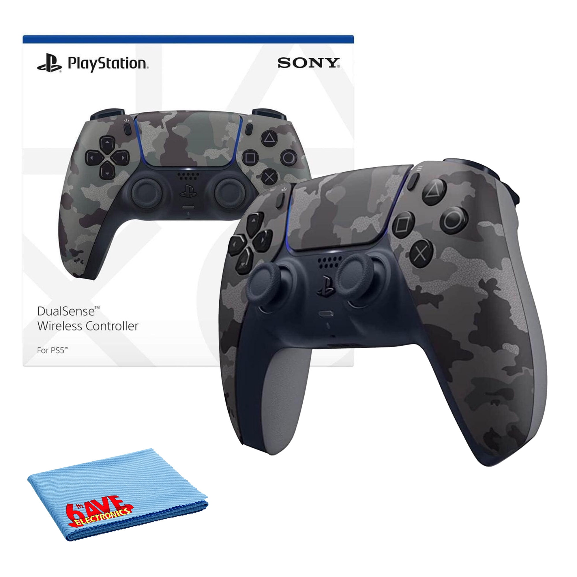 PlayStation 5, PS5 DualSense Wireless Controller - Gray Camouflage ...