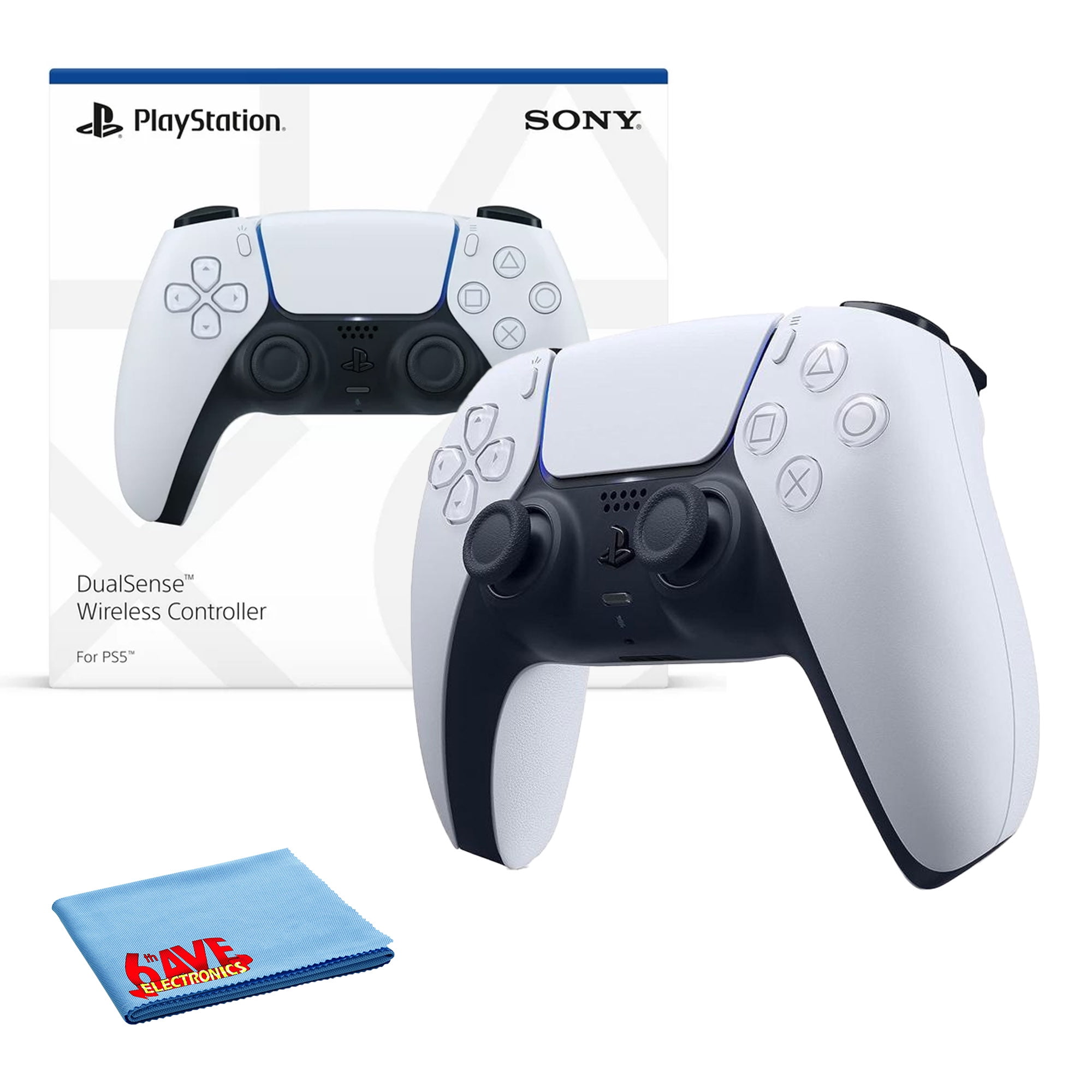 PlayStation 5, PS5 DualSense Wireless Controller - White Bundle With ...