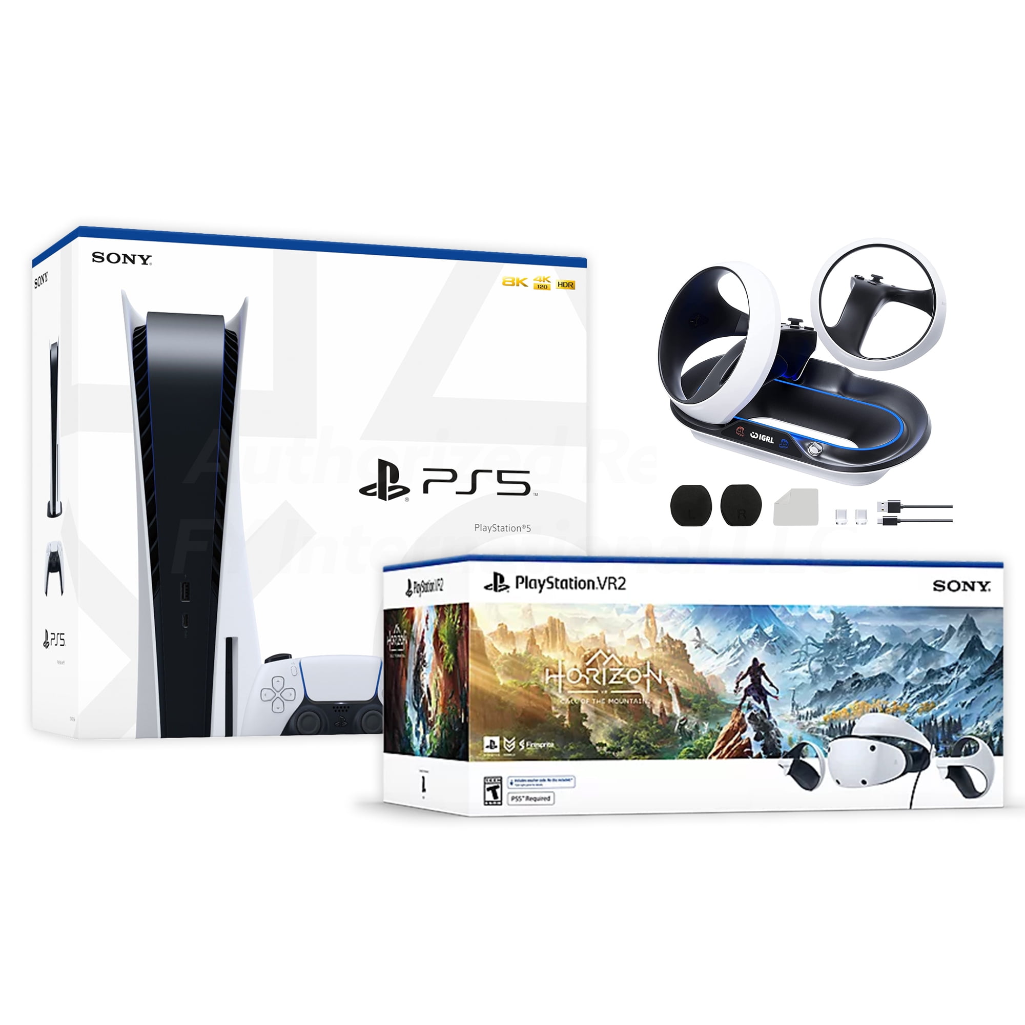 PlayStation 5 & PSVR2 Horizon Call of the Mountain Deluxe Combo, VR2 Headset, Sense Controllers ...
