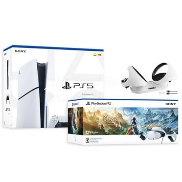 PlayStation 5 & PSVR2 Deluxe Combo, Digital Console, VR2 Headset, Eye ...