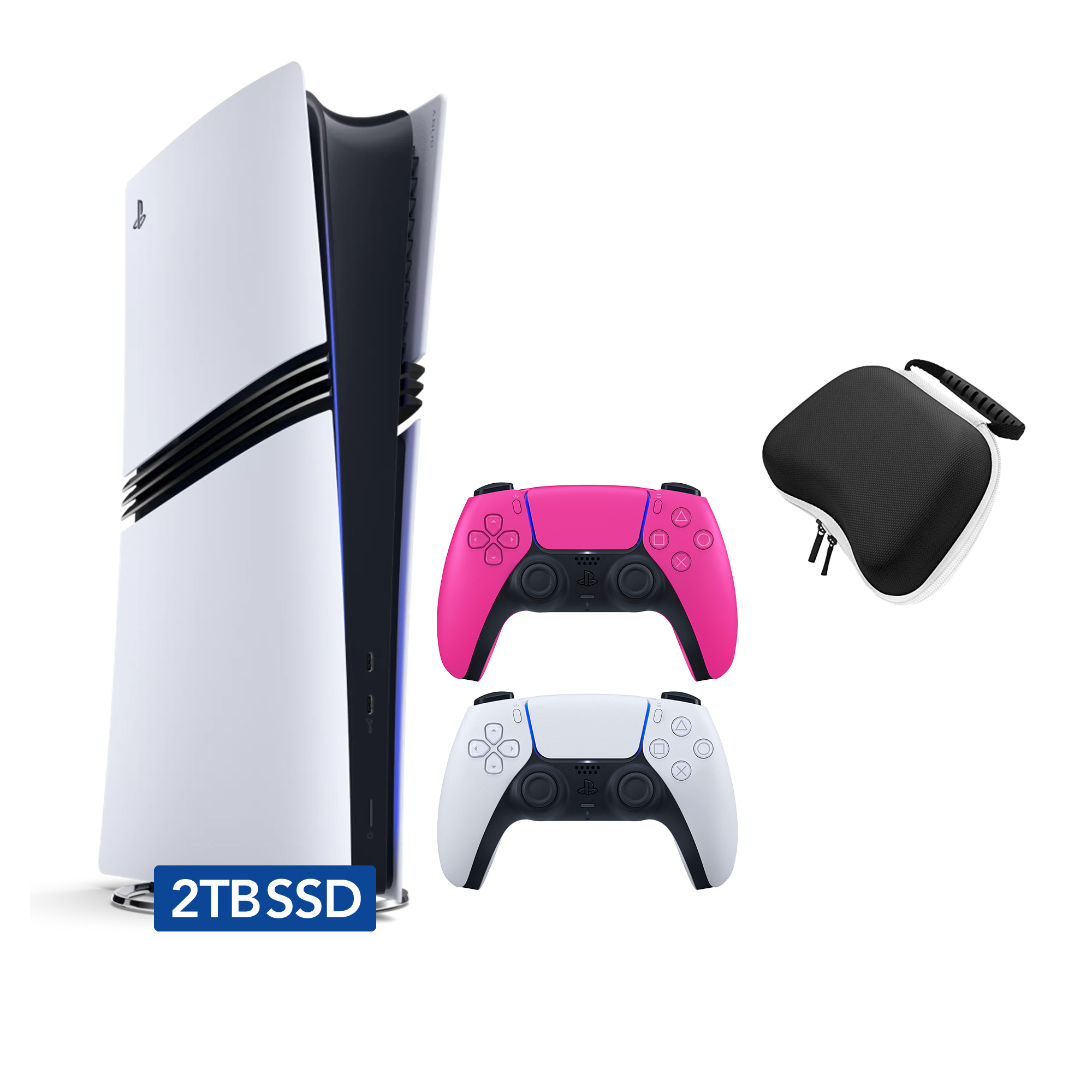 PlayStation 5 Pro 2TB SSD Digital Console with Two Controllers, White ...