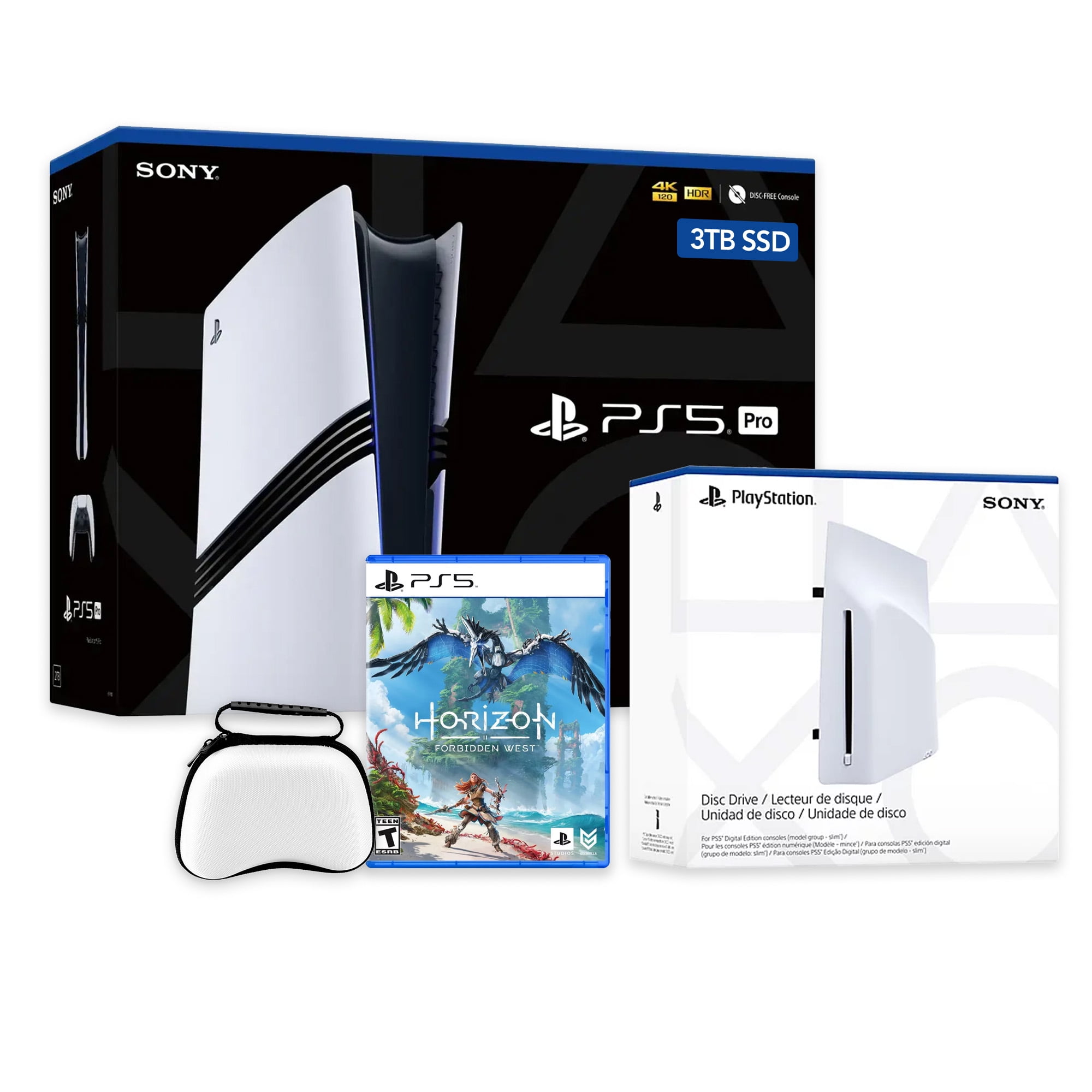 PlayStation 5 Pro 3TB SSD Console with Disc Drive, Wireless Controller ...