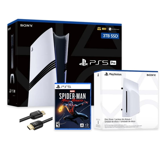 PlayStation 5 Pro 3TB SSD Console with Disc Drive, Wireless Controller ...