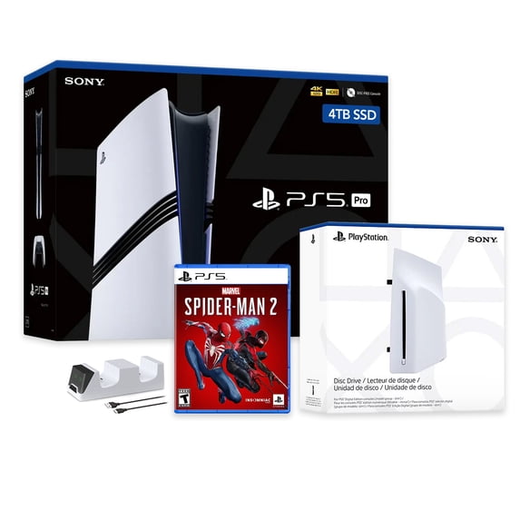 PlayStation 5 Pro 4TB SSD Console with Disc Drive, Wireless Controller ...