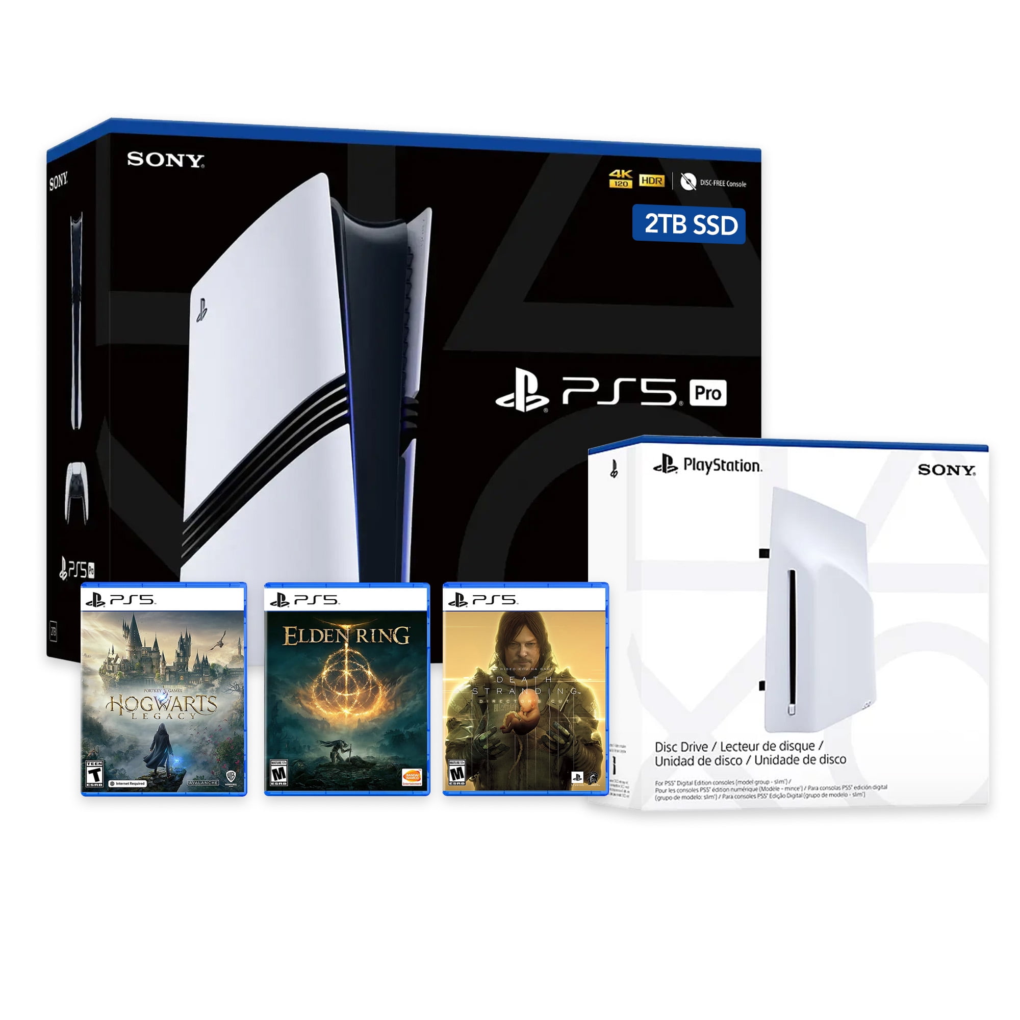 PlayStation 5 Pro with Disc Drive 2TB SSD PS5 Console, Wireless ...
