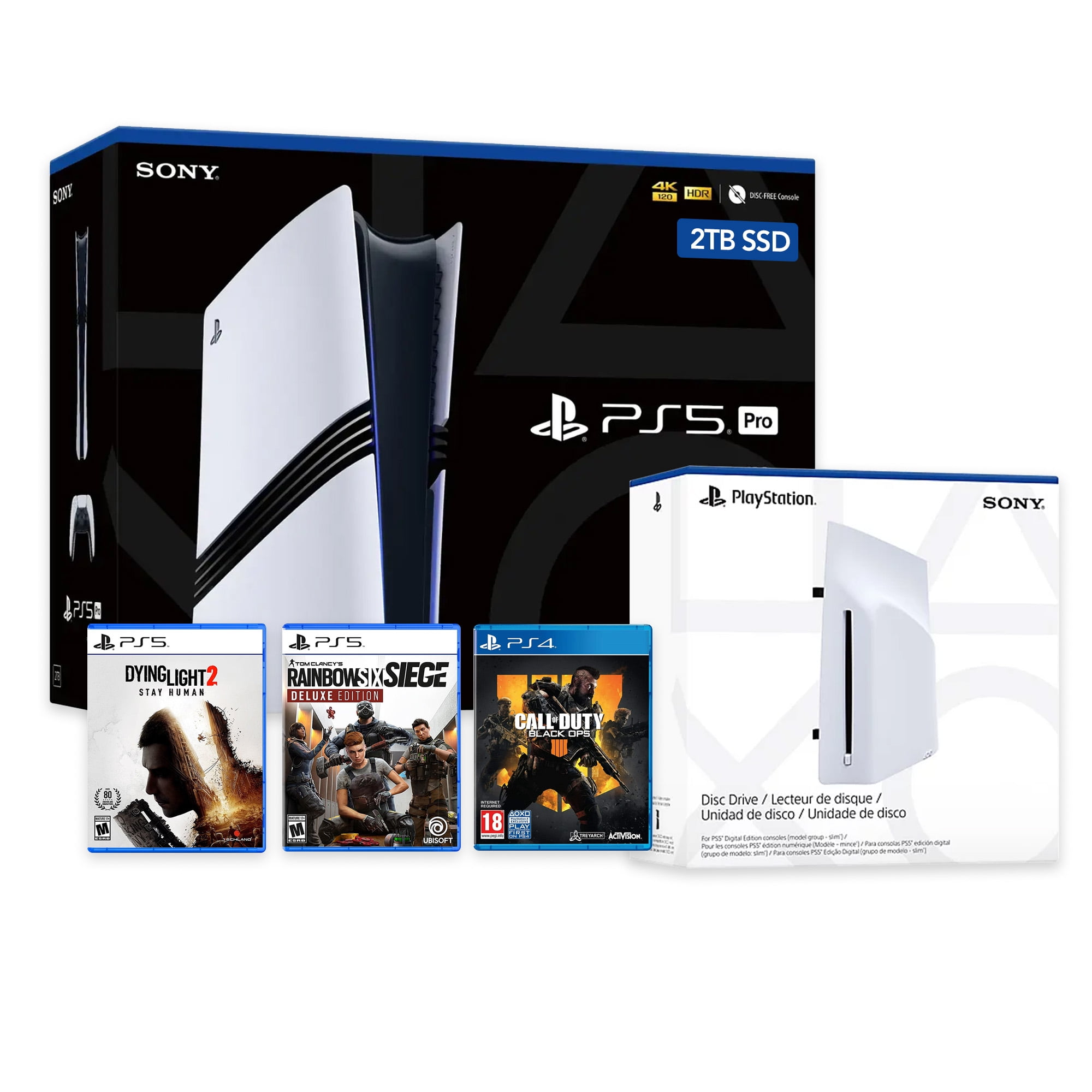 PlayStation 5 Pro with Disc Drive 3TB SSD PS5 Console, Wireless ...