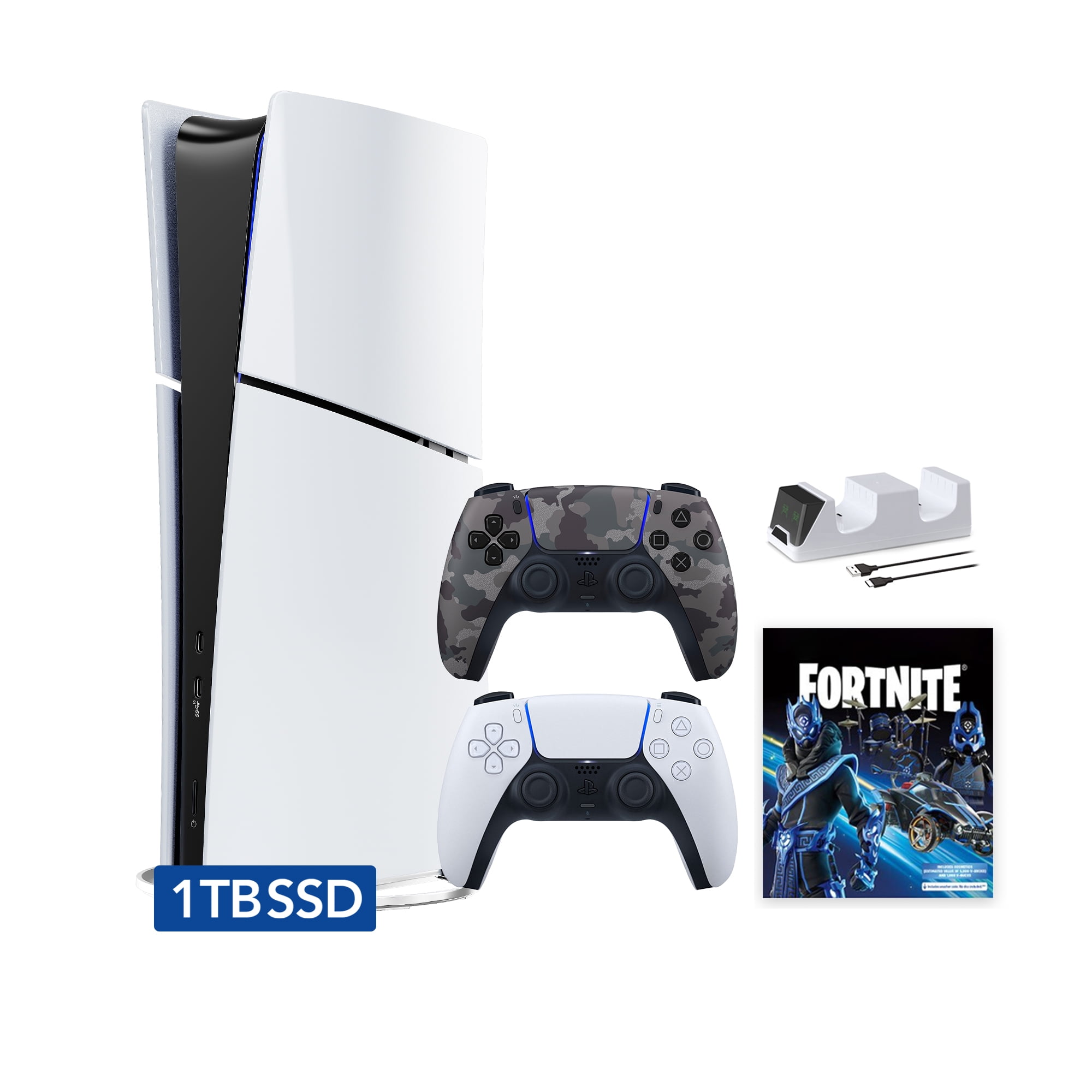 PlayStation 5 Slim Digital 1TB SSD Fortnite Cobalt Star Console with ...