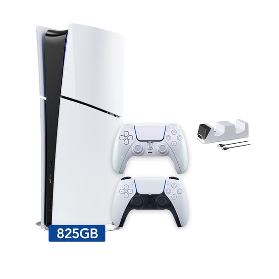 PlayStation 5 Slim Digital 825GB SSD Console with Two Controllers ...