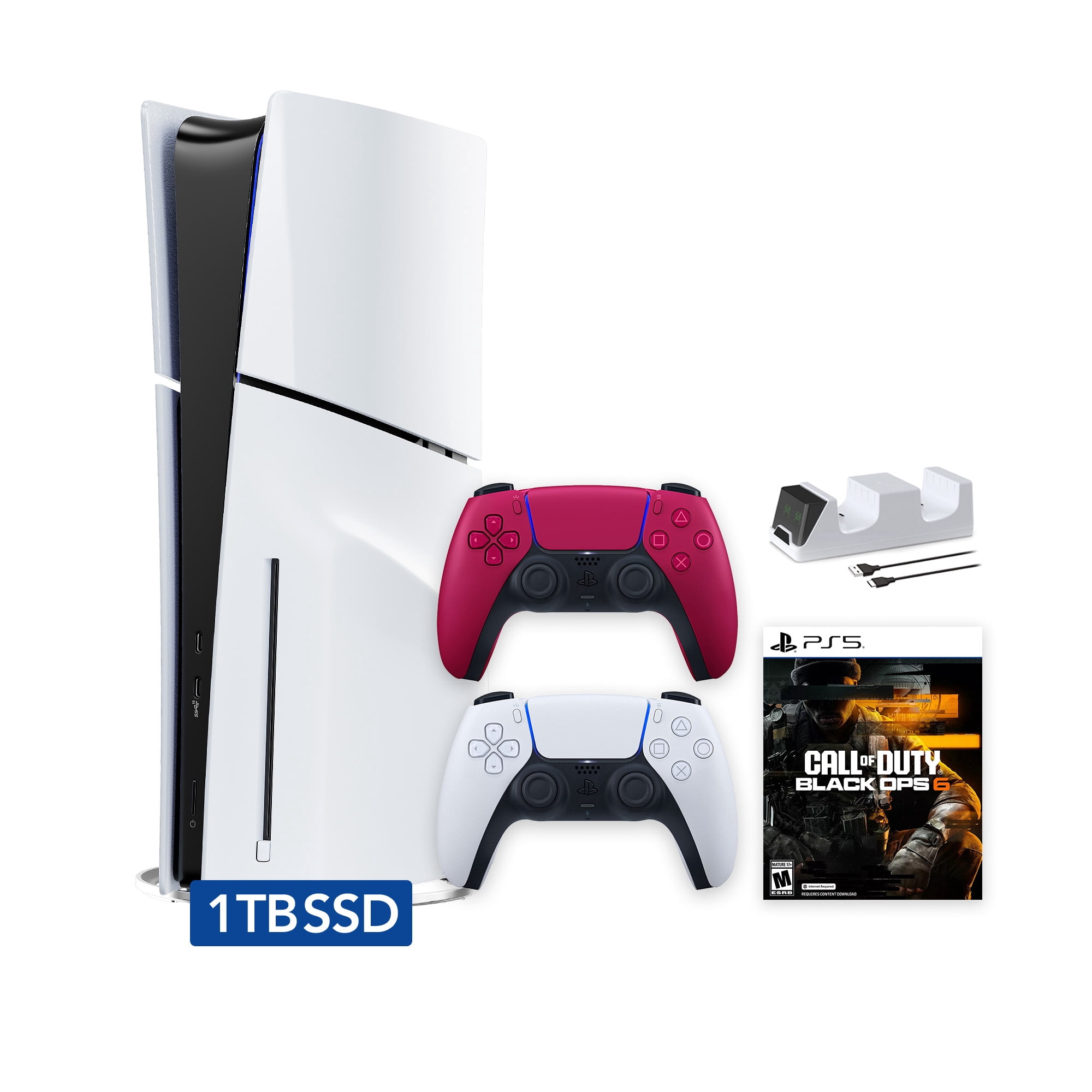 PlayStation 5 Slim Disc 1TB SSD Call of Duty Black Ops 6 Bundle with ...