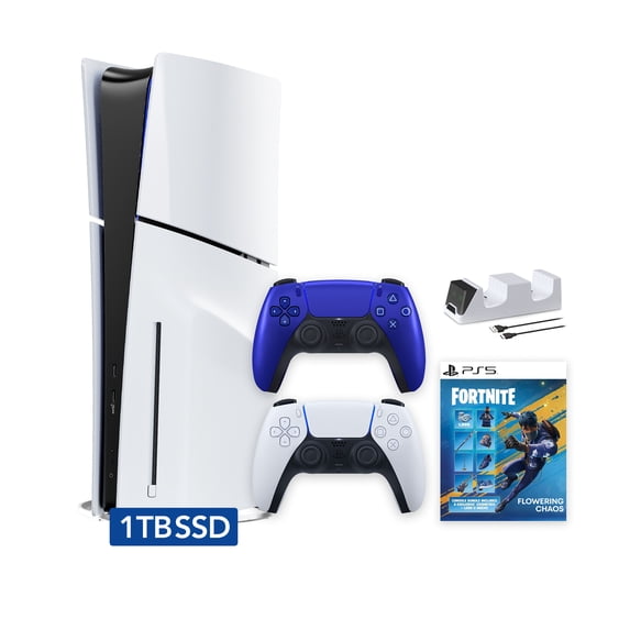 PlayStation 5 Slim Disc 1TB SSD Fortnite Flowering Chaos Bundle with ...