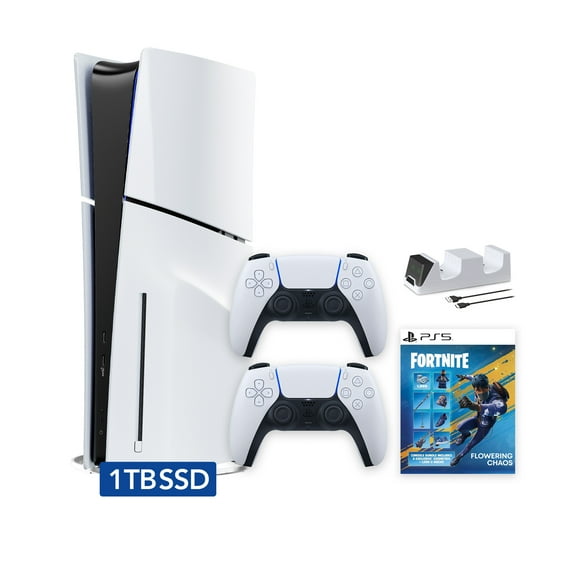 PlayStation 5 Slim Disc 1TB SSD Fortnite Flowering Chaos Bundle with ...