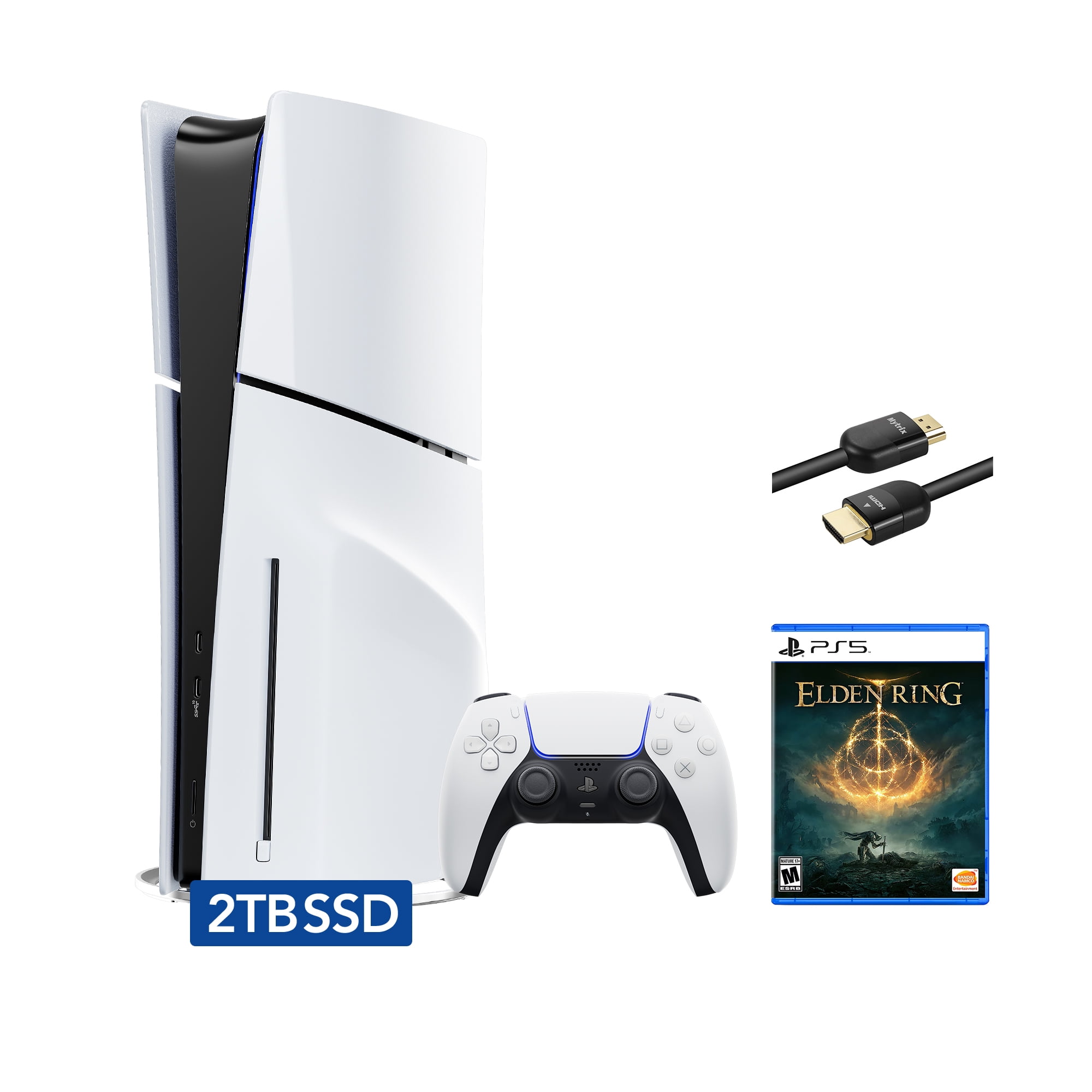 PlayStation 5 Slim Disc 2TB SSD Edition Bundle with EldenRing and Mytrix 8K HDMI2.1 Cable - PS5 ...