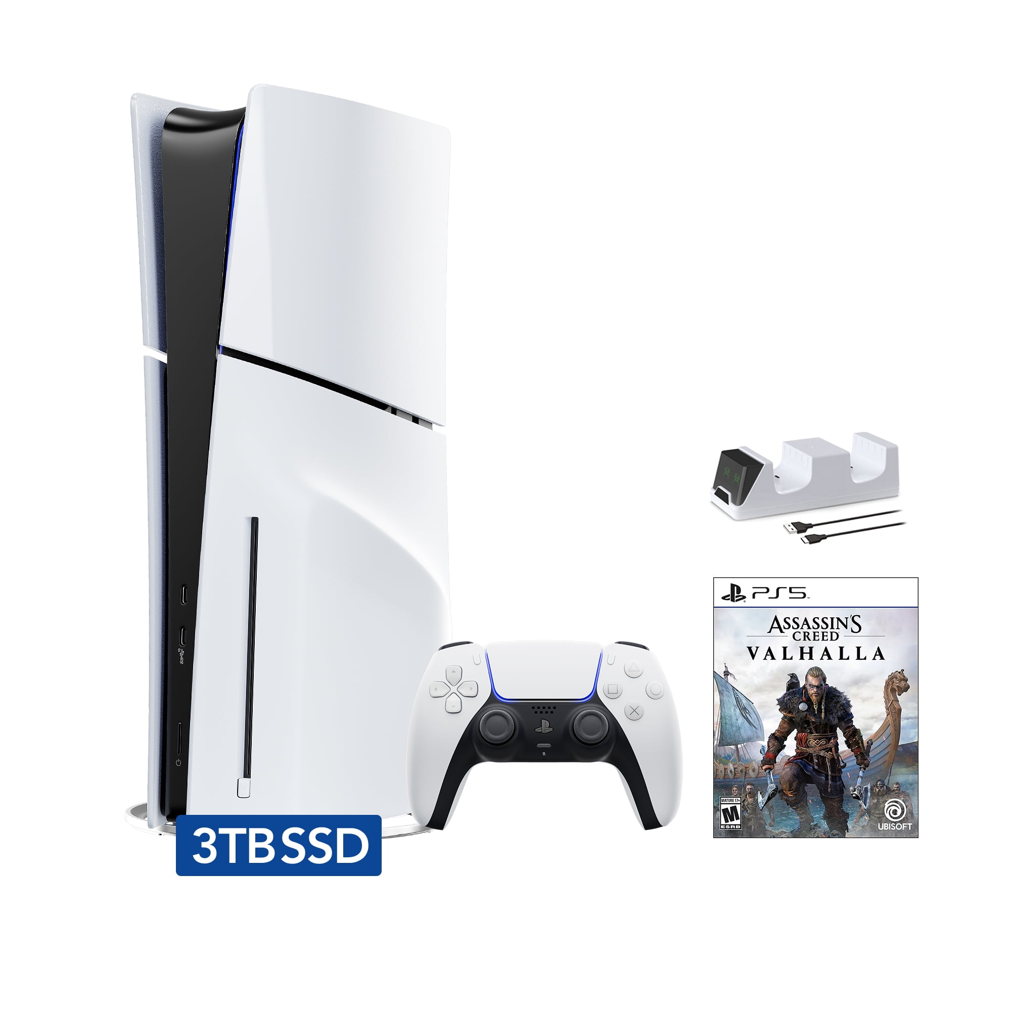 PlayStation 5 Slim Disc 3TB SSD Edition Bundle with Assassin's Creed ...