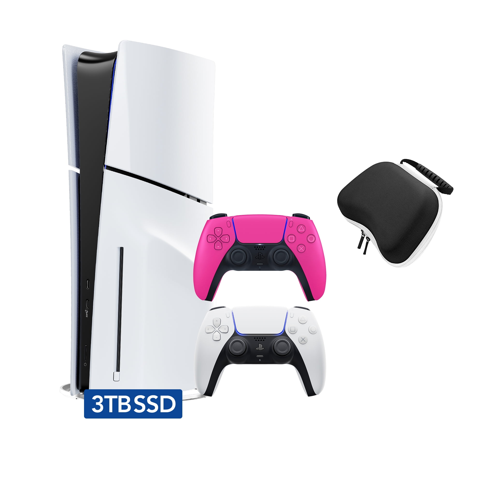 PlayStation 5 Slim Disc 3TB SSD Edition with Two Controllers White and ...