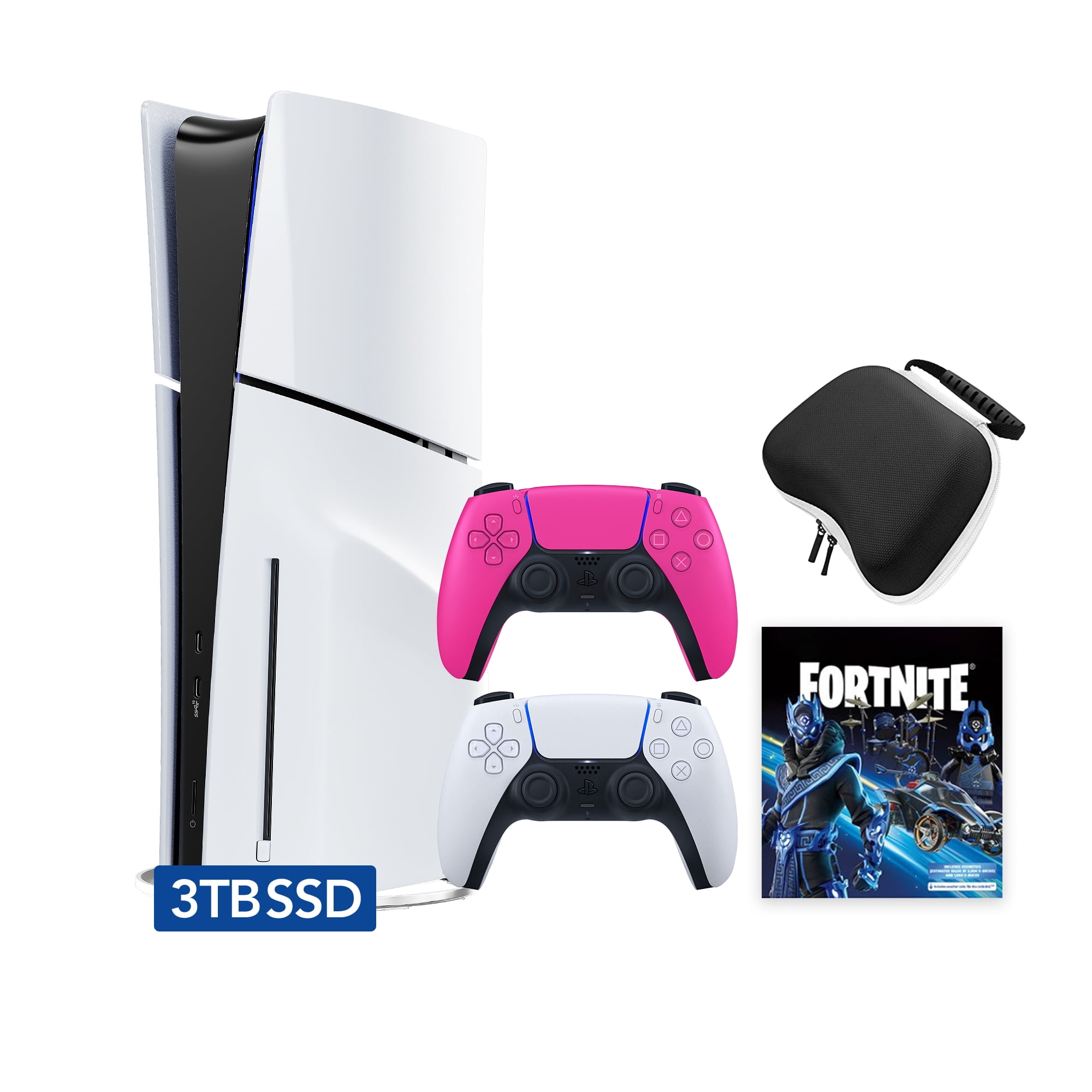 PlayStation 5 Slim Disc 3TB SSD Fortnite Cobalt Star Bundle with Two ...