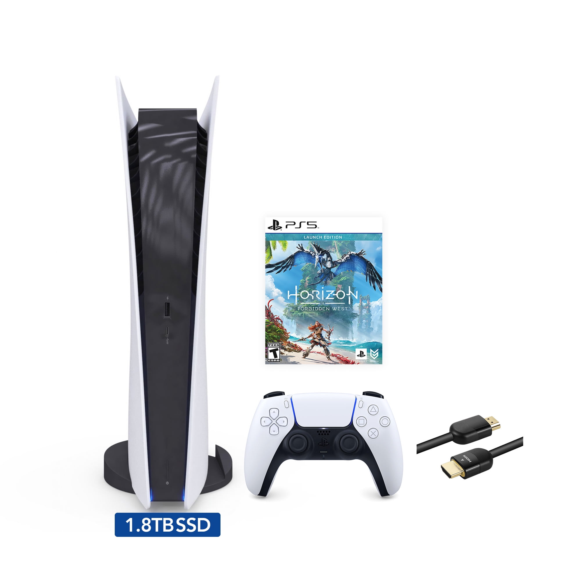 PlayStation 5 Upgraded 1.8TB Digital Edition Horizon Forbidden West ...