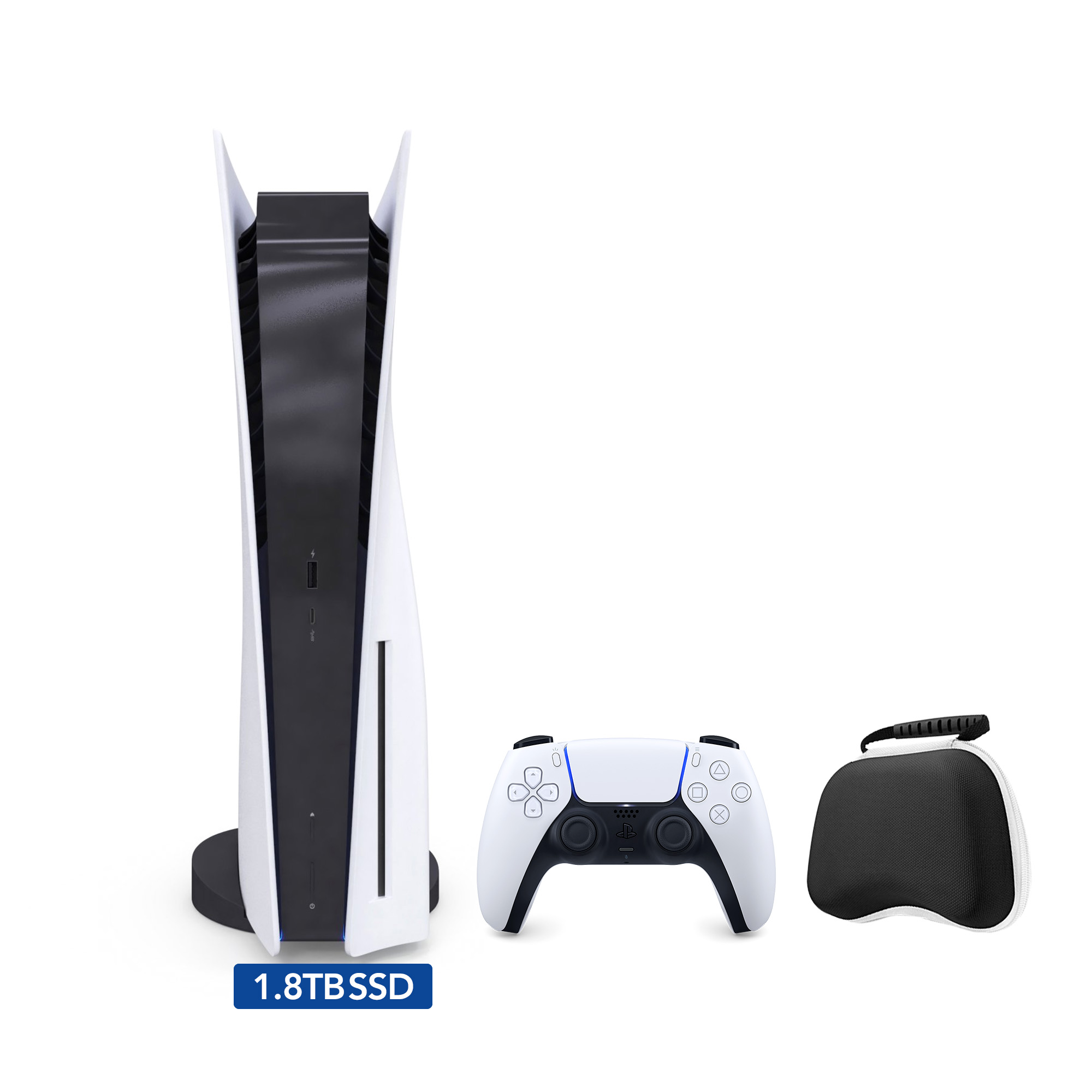 PlayStation 5, 1.8TB Disc Edition with Mytrix Controller Case, White ...