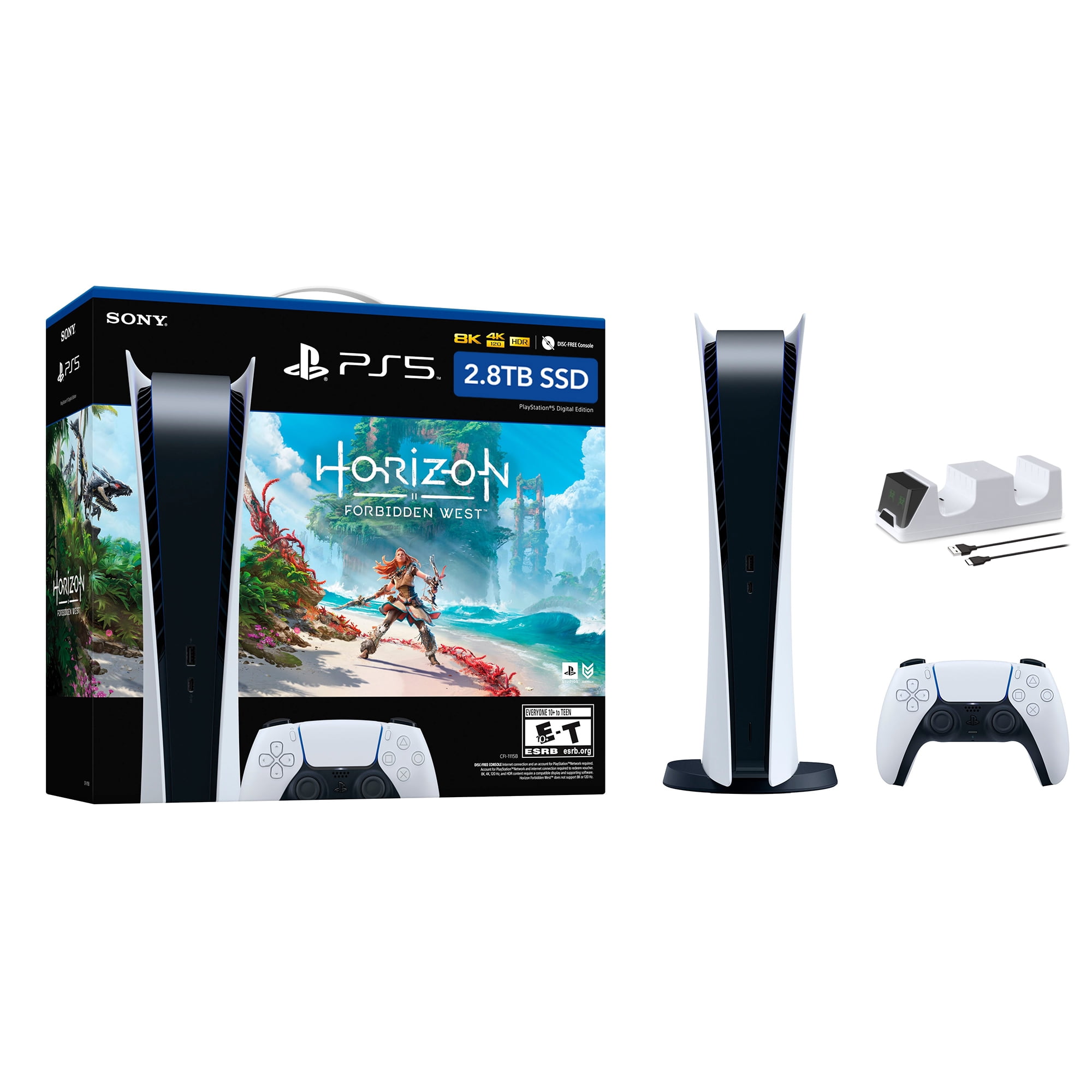 PlayStation 5 Upgraded 2.8TB Digital Edition Horizon Forbidden West ...