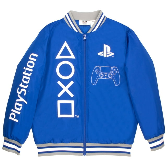PlayStation Boys Gamer Varsity Bomber Jackets Zip-Up Sony Buttons ...