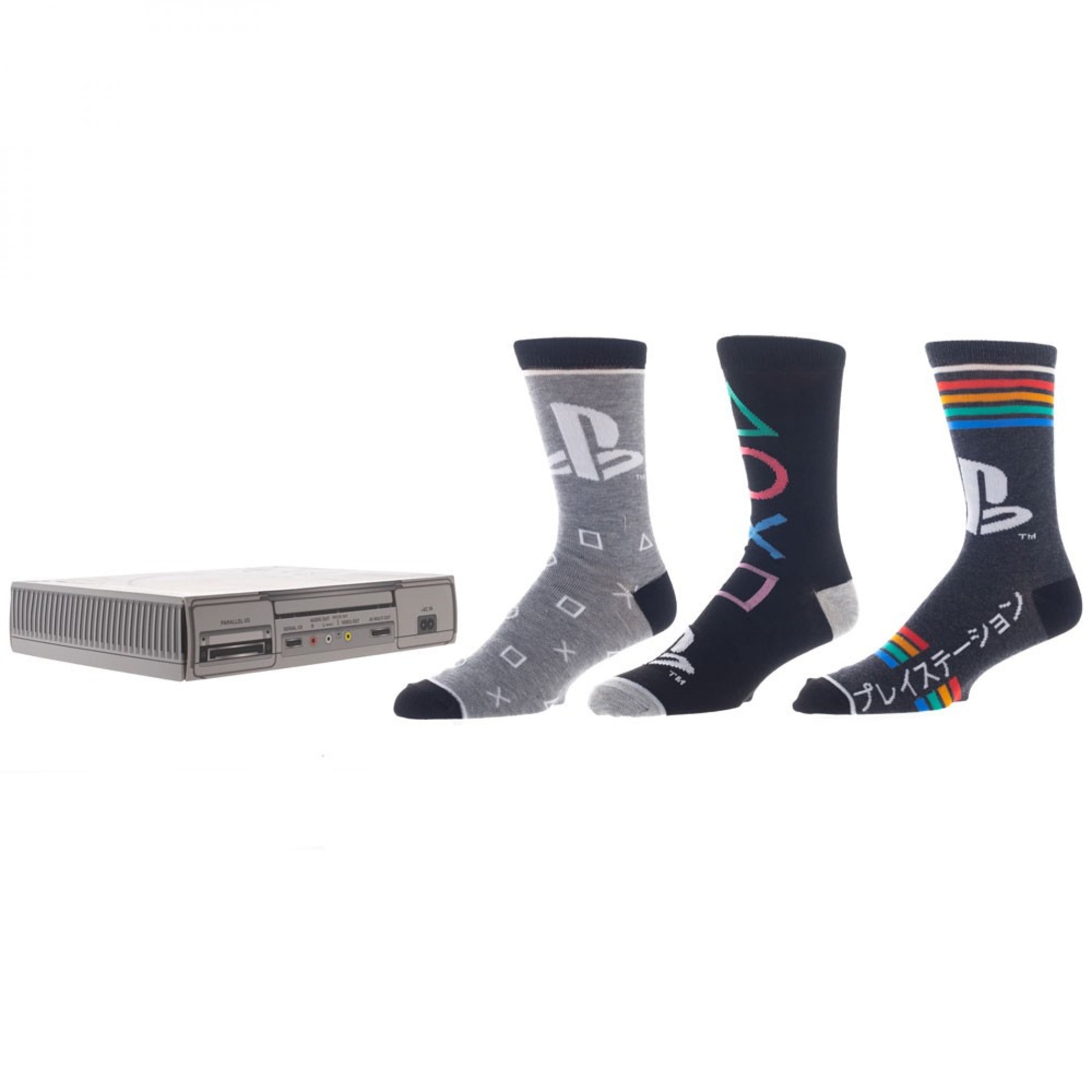 PlayStation Classic 3-Pair Pack of Crew Socks Box Set - Walmart.com