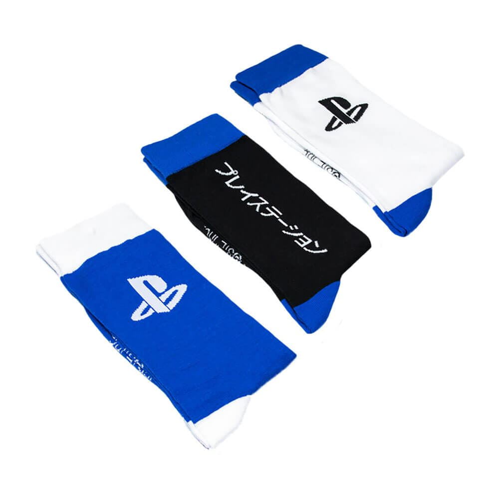 PlayStation Logo Crew Socks 3 Pack - Walmart.com
