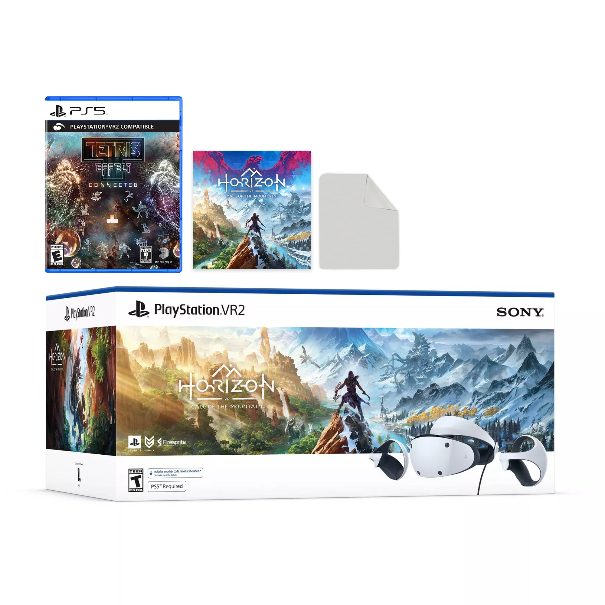 PlayStation VR2 Horizon Call of the Mountain bundle with Tetris Effect: Connected Game Disc ...