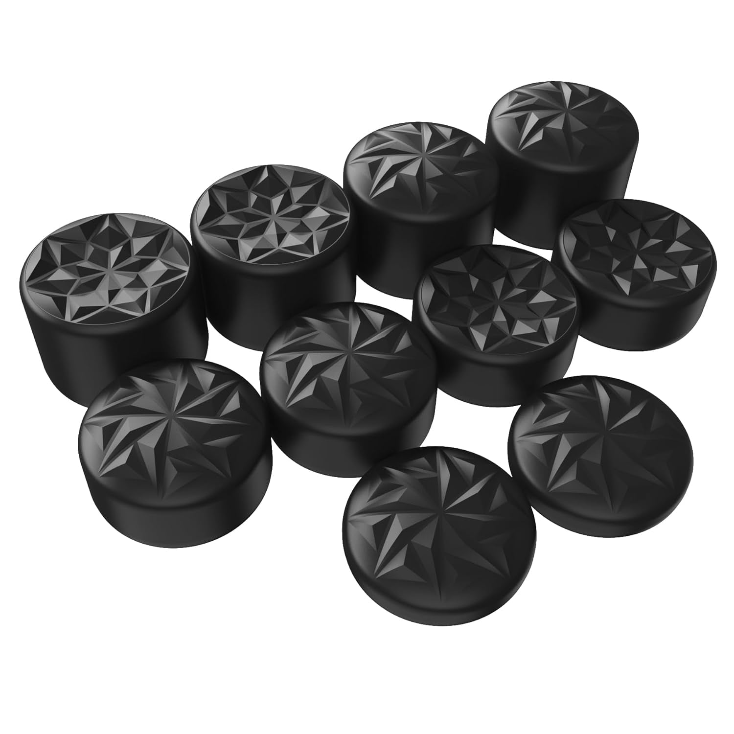 PlayVital 10 Pcs Ergonomic Thumbstick Grips for ps5, for ps4, CRYSTAL ...