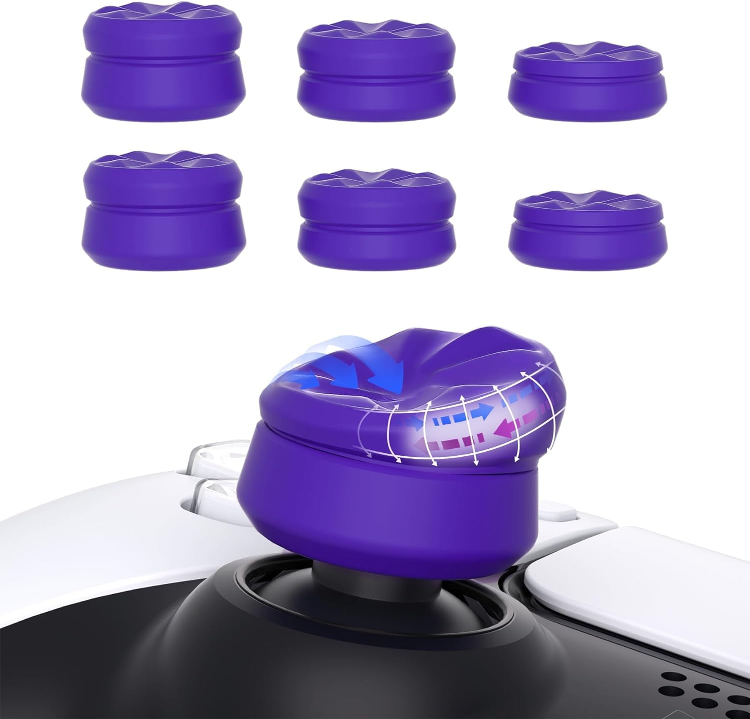 PlayVital 3 Height Hurricane Thumbs Cushion Caps Thumb Grips for ps5 ...