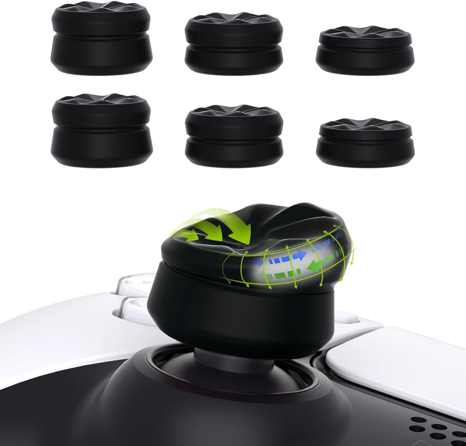 PlayVital 3 Height Hurricane Thumbs Cushion Caps Thumb Grips for ps5 ...