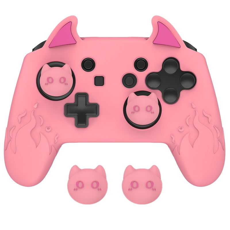 PlayVital Cute Demon Silicone Grip Cover for Nintendo Switch Pro ...