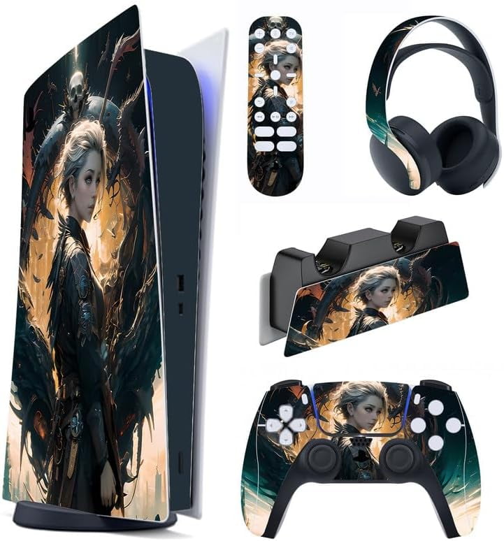 PlayVital Dragon Vision Full Set Skin Decal for ps5 Console Digital ...