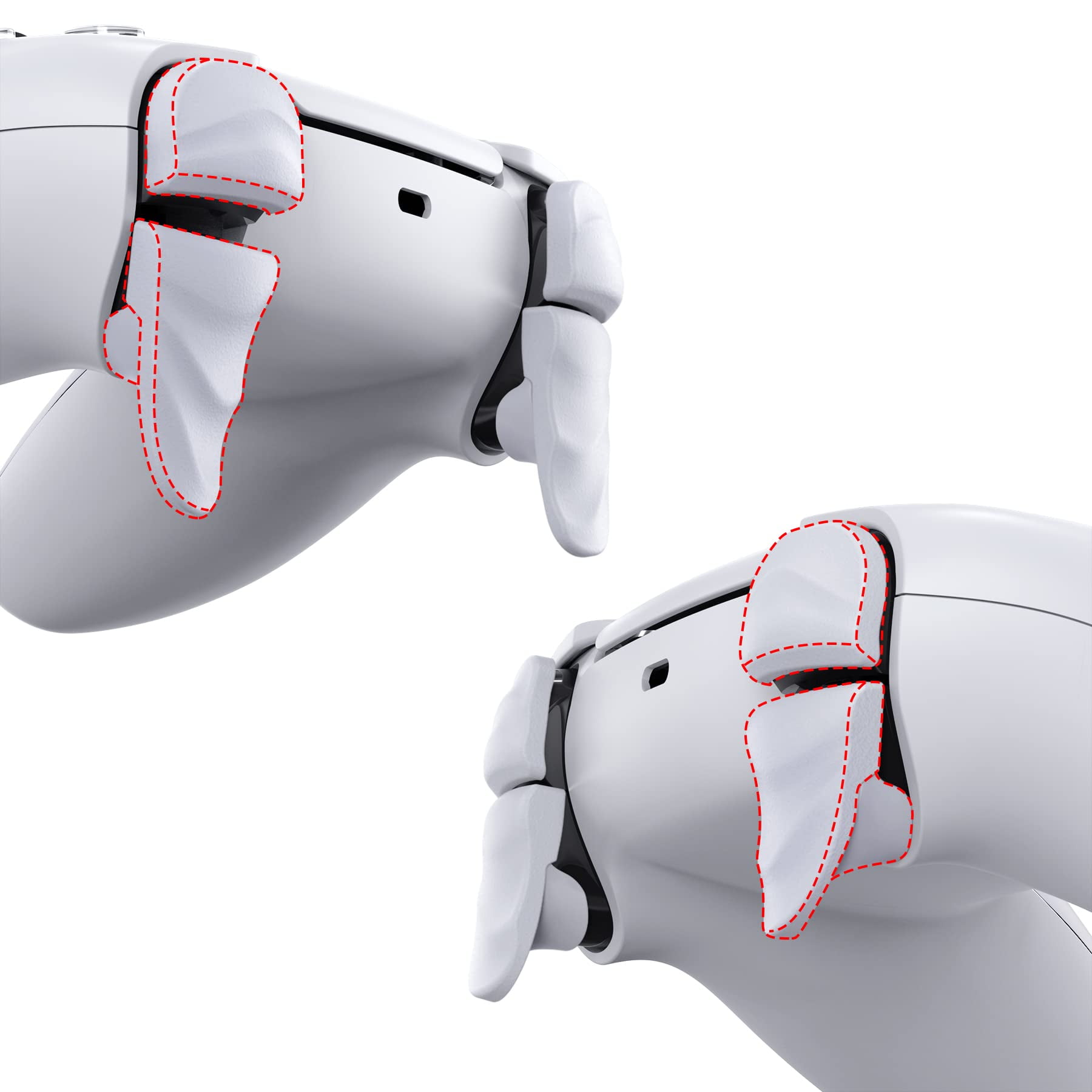 PlayVital Dune 2 Pairs Trigger Stop Shoulder Buttons Extension Kit for ...