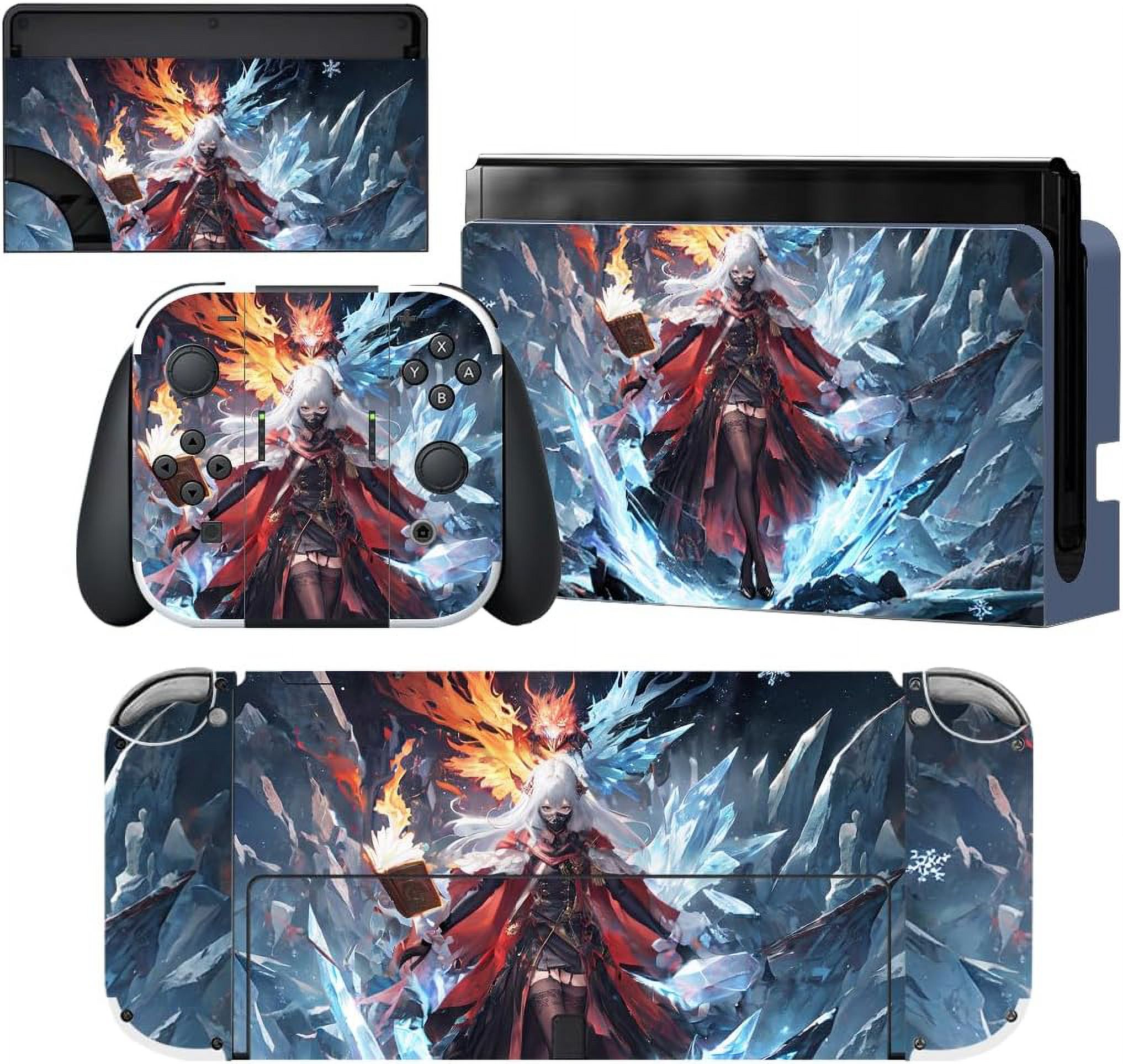 PlayVital Full Set Protective Stickers for Nintendo Switch OLED Model ...