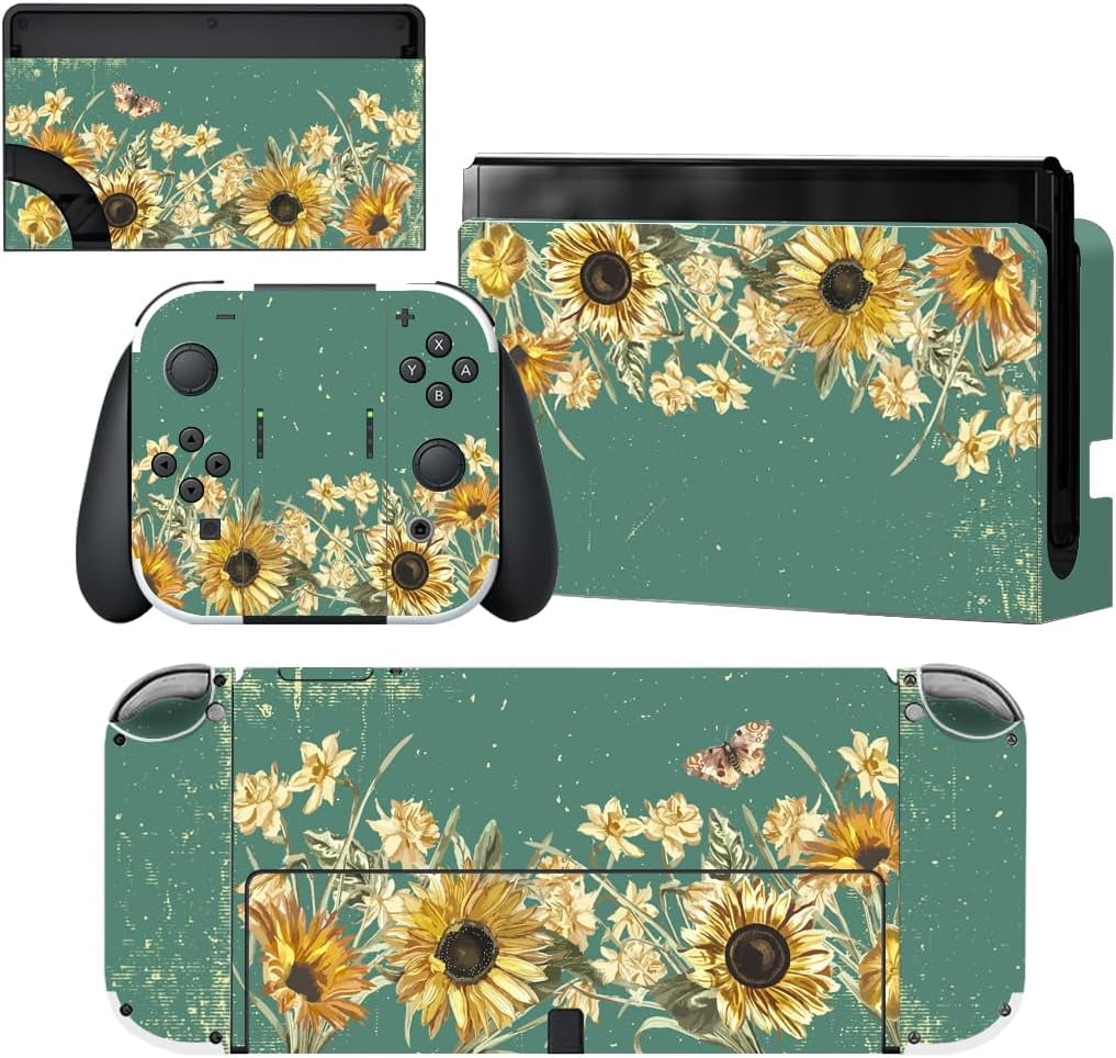 PlayVital Full Set Protective Stickers for Nintendo Switch OLED Model ...