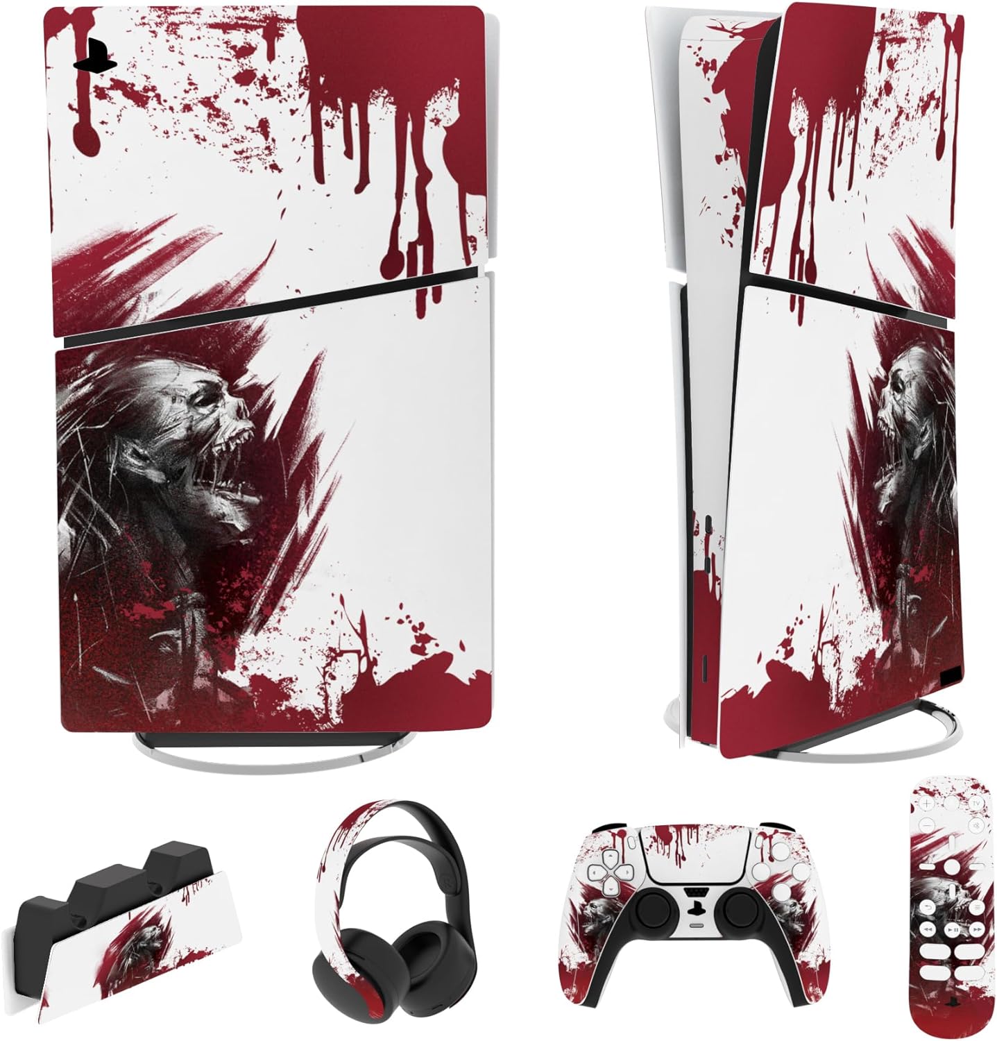 PlayVital Full Set Skin Sticker for ps5 Slim Console Digital Edition ...