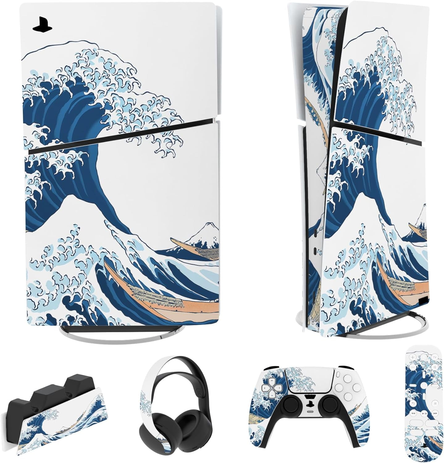 PlayVital Full Set Skin Sticker for ps5 Slim Console Digital (The New ...