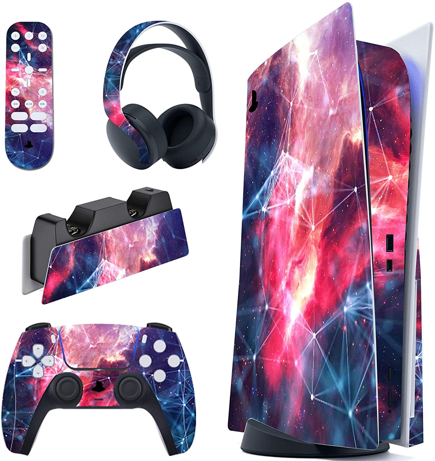 PlayVital Galaxy Space Full Set Skin Decal for ps5 Console Disc Edition ...