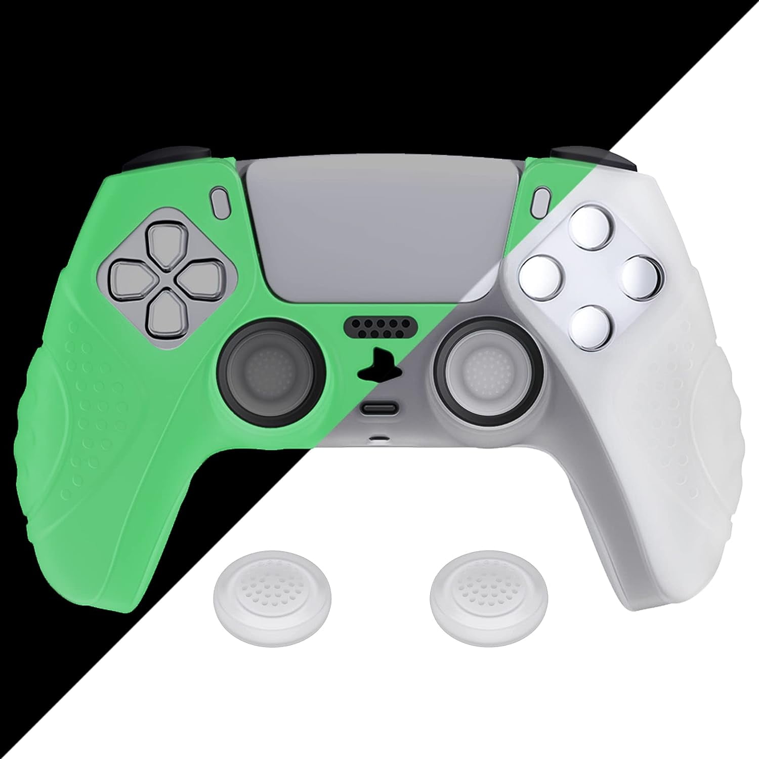 PlayVital Glow in Dark - Green Guardian Edition Ergonomic Soft Anti ...